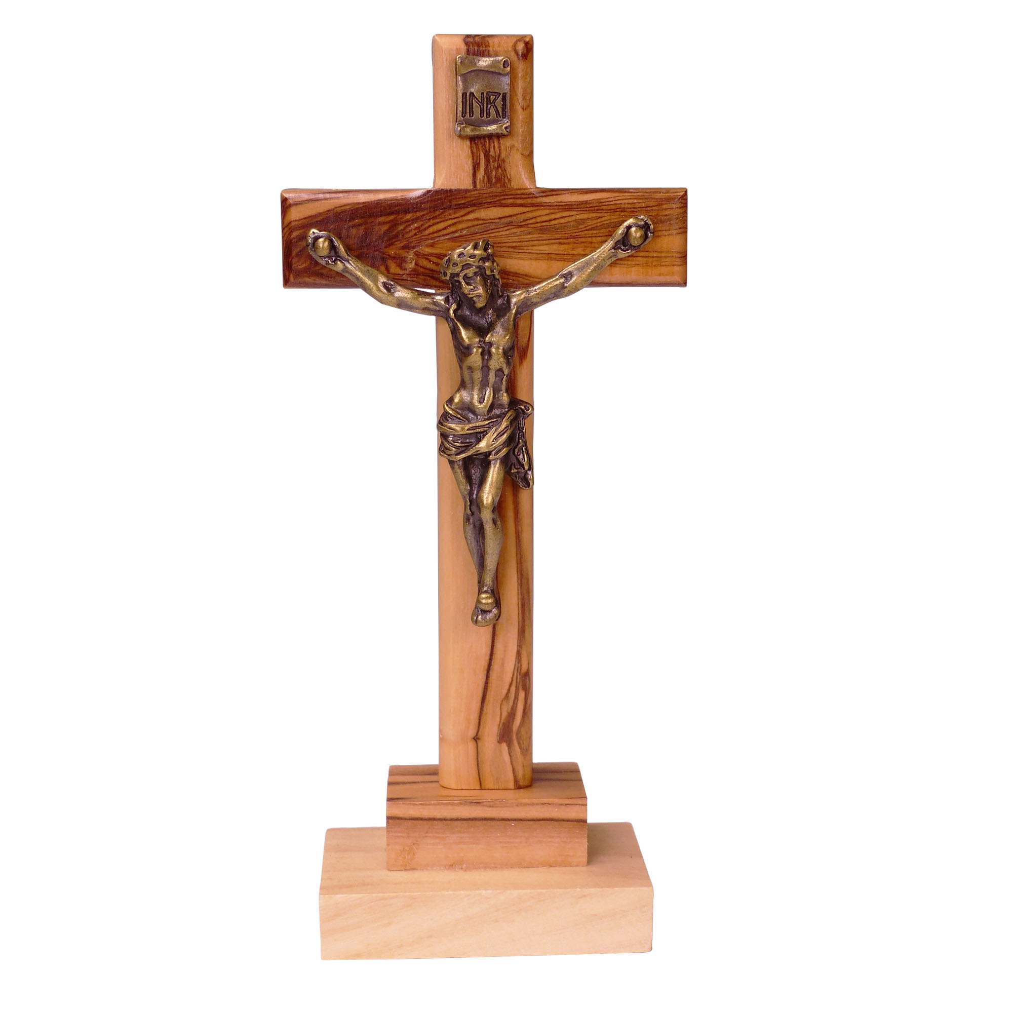 OLIVE WOOD STANDING CRUCIFIX - 5 1/2 INCH | EWTN Religious Catalogue