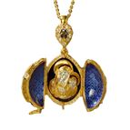 FABERGE STYLE EGG LOCKET WITH CROSS | EWTN Religious Catalogue