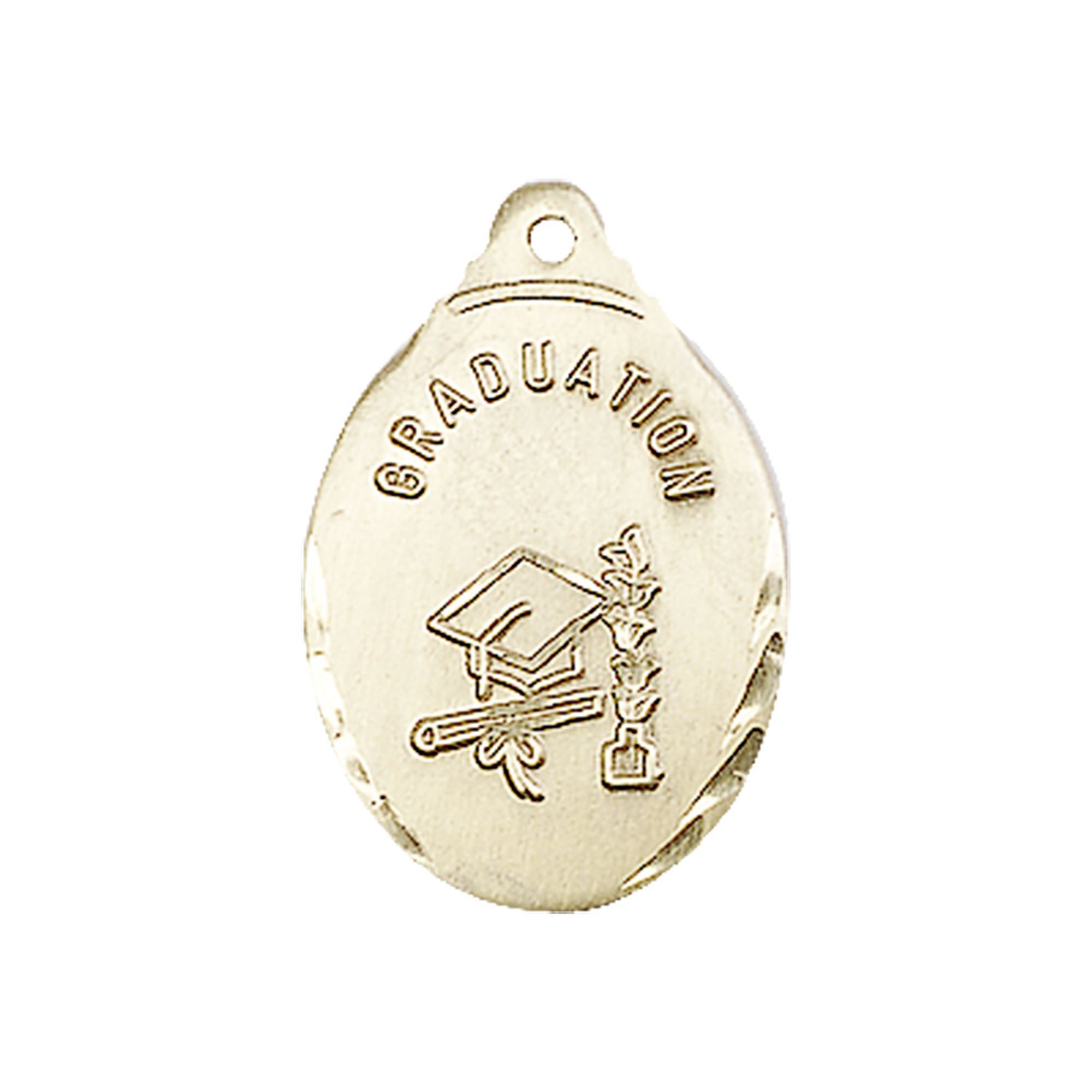 14KT GOLD GRADUATE MEDAL - 7/8" x 1/2" | EWTN Religious Catalogue