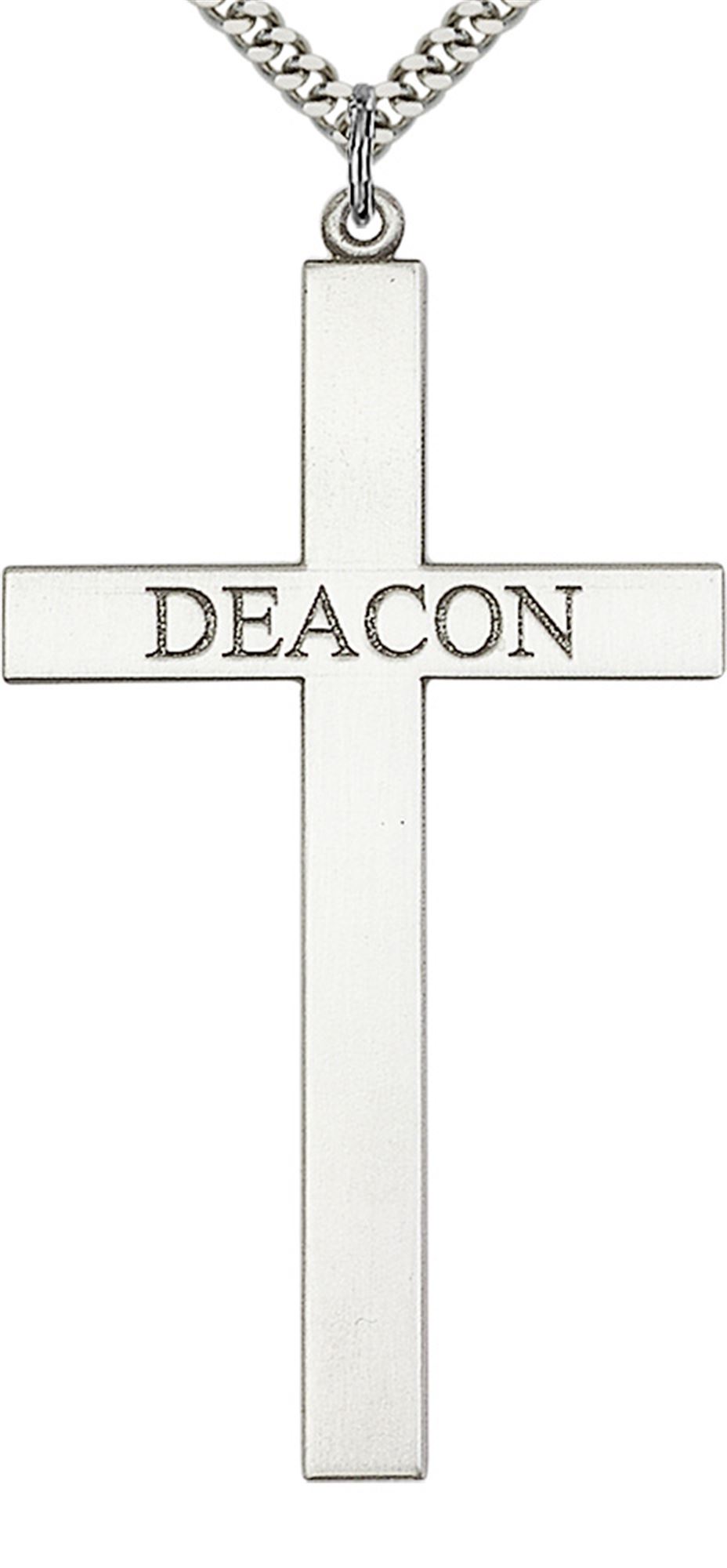 STERLING SILVER DEACON CROSS PENDANT WITH CHAIN | EWTN Religious Catalogue