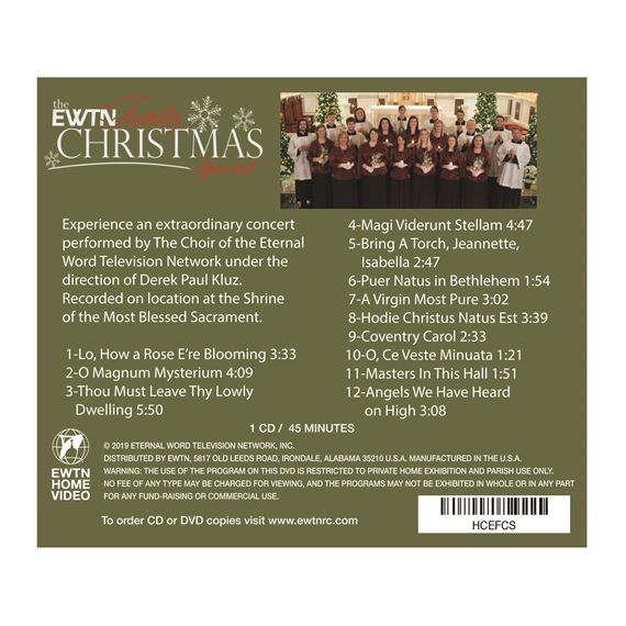 THE EWTN FAMILY CHRISTMAS SPECIAL CD | EWTN Religious Catalogue