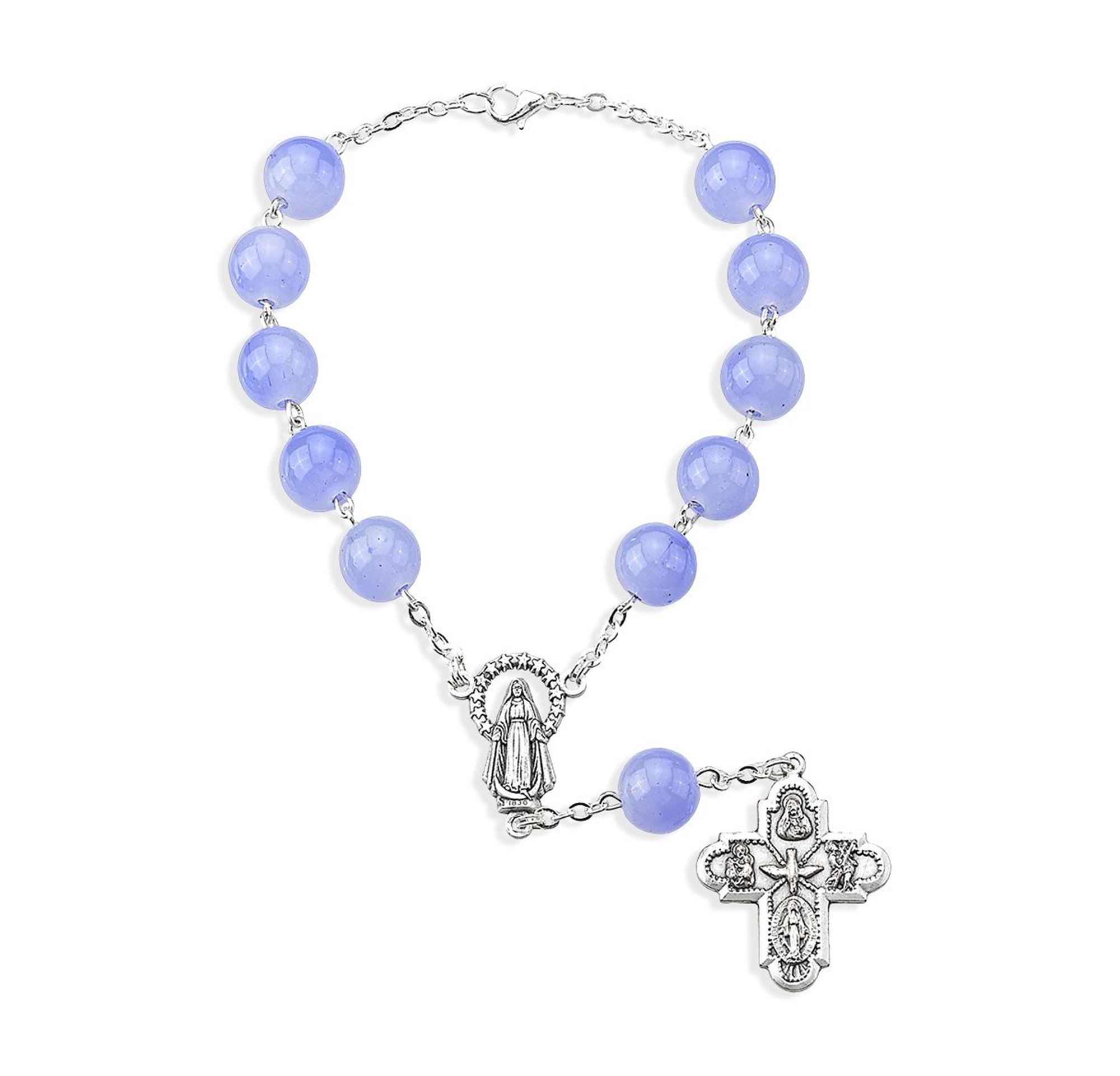 ROUND GLASS BEAD AUTO ROSARY WITH 8-WAY CROSS | EWTN Religious Catalogue