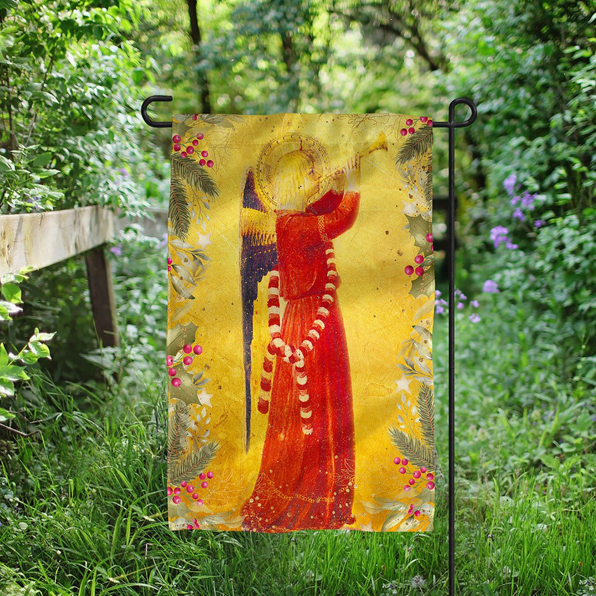 TRUMPETING ANGEL GARDEN FLAG | EWTN Religious Catalogue