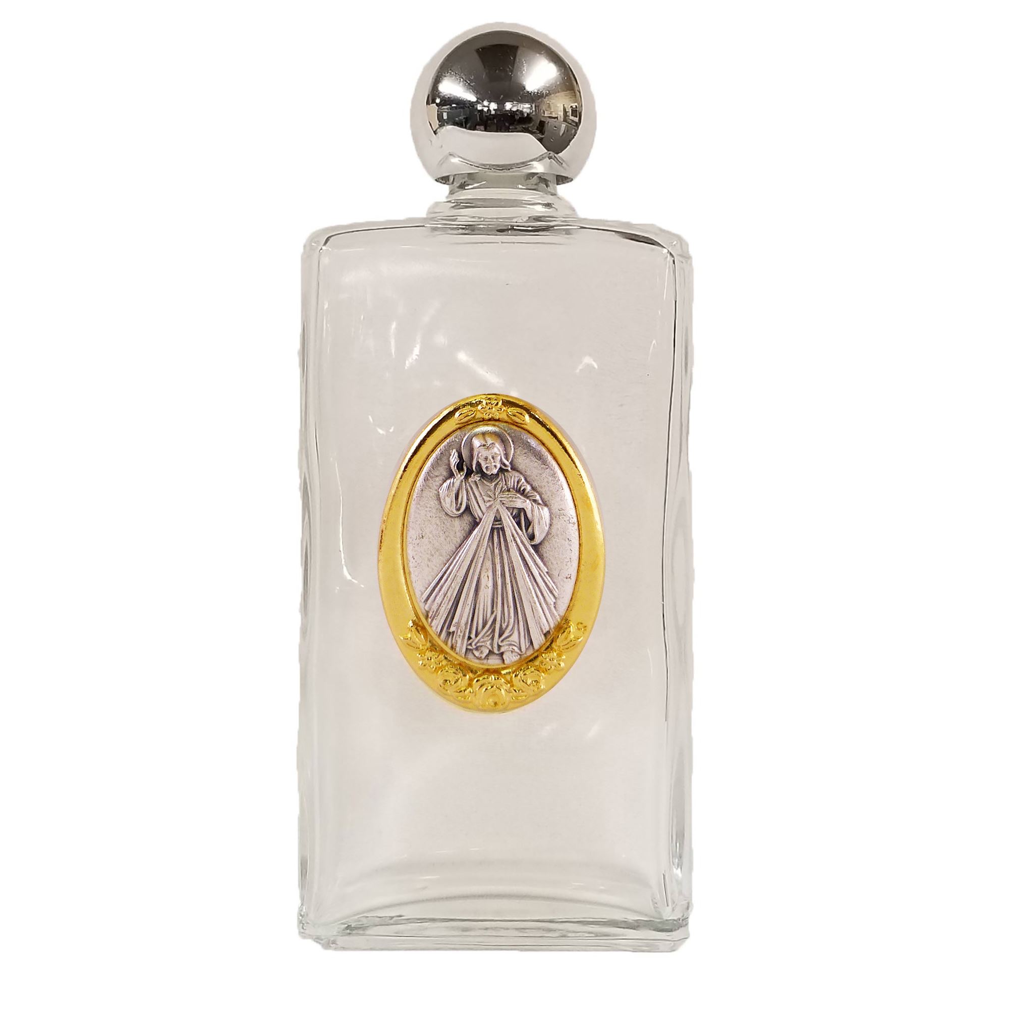 DIVINE MERCY 8-OUNCE HOLY WATER BOTTLE (GLASS) | EWTN Religious Catalogue