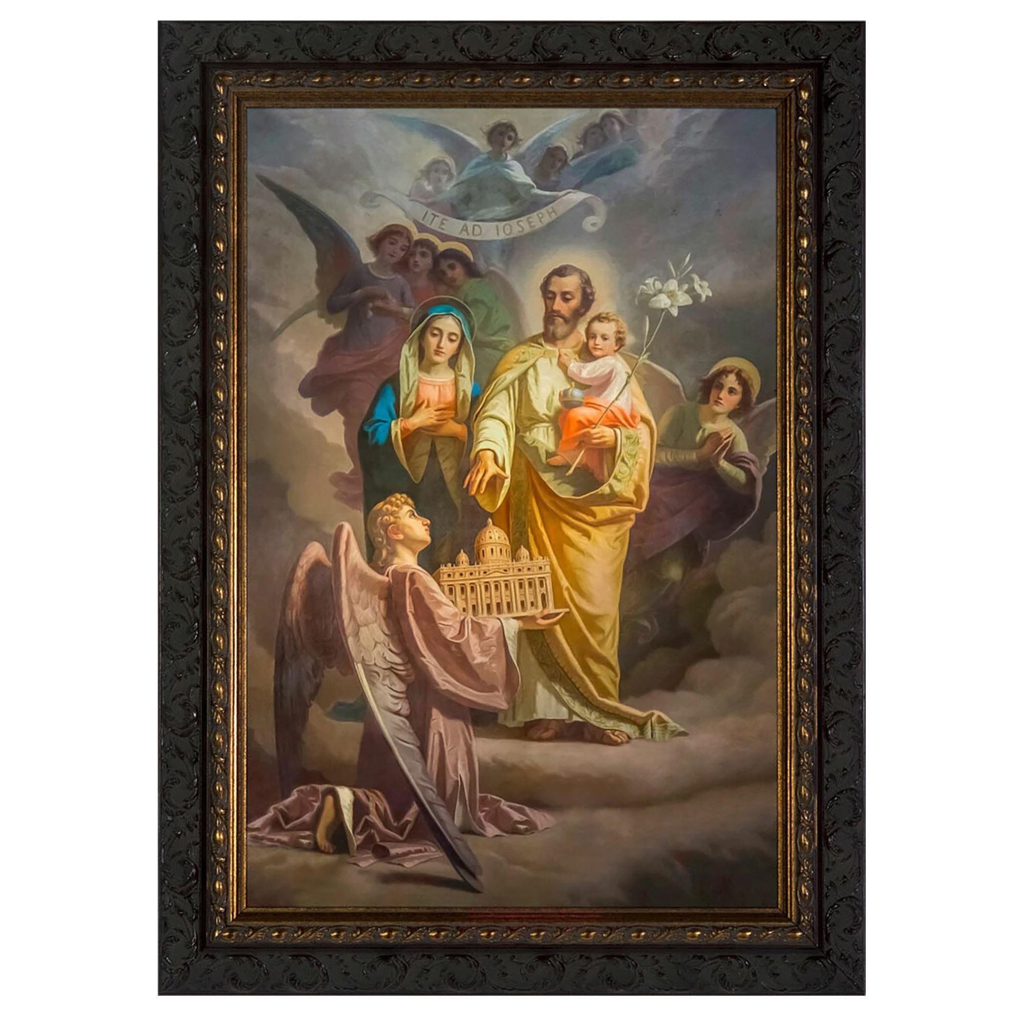 ST. JOSEPH PATRON OF THE UNIVERSAL CHURCH DARK FRAME - 11 1/2" x 15 1/2 ...