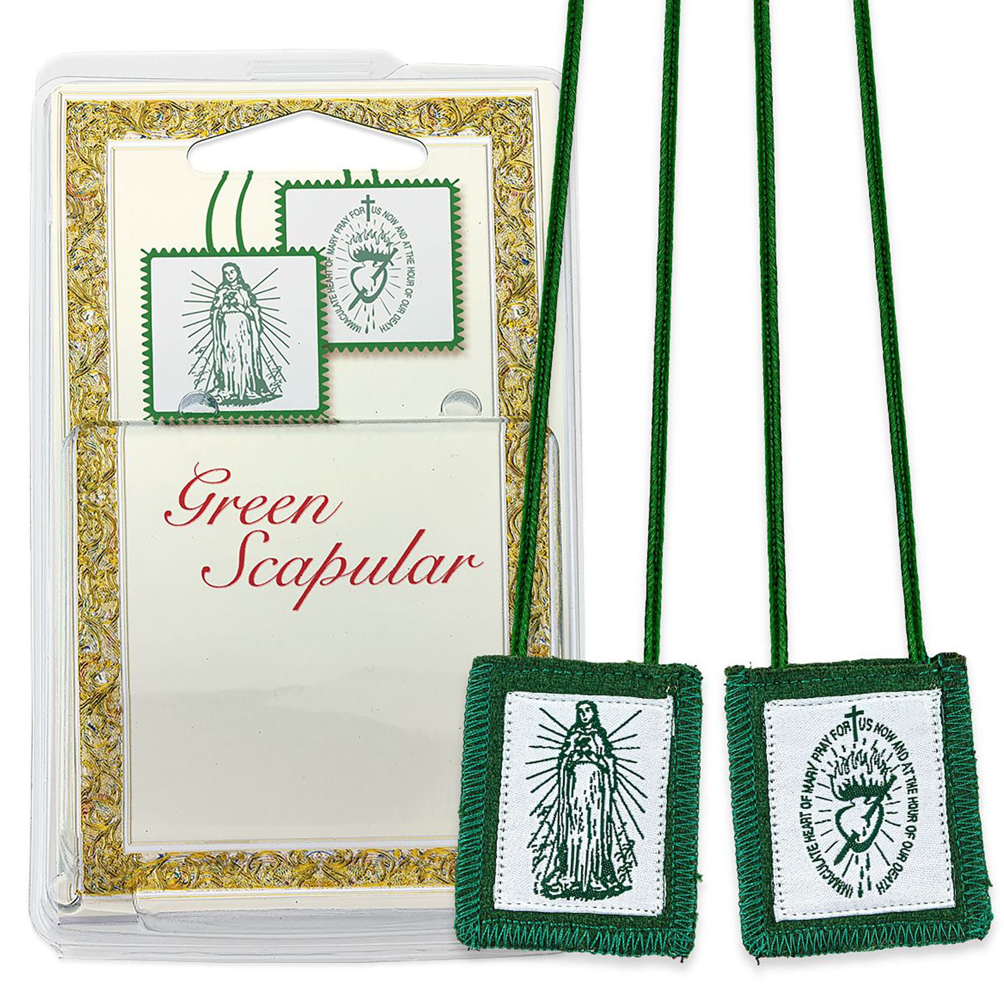 GREEN WOOL SCAPULAR | EWTN Religious Catalogue