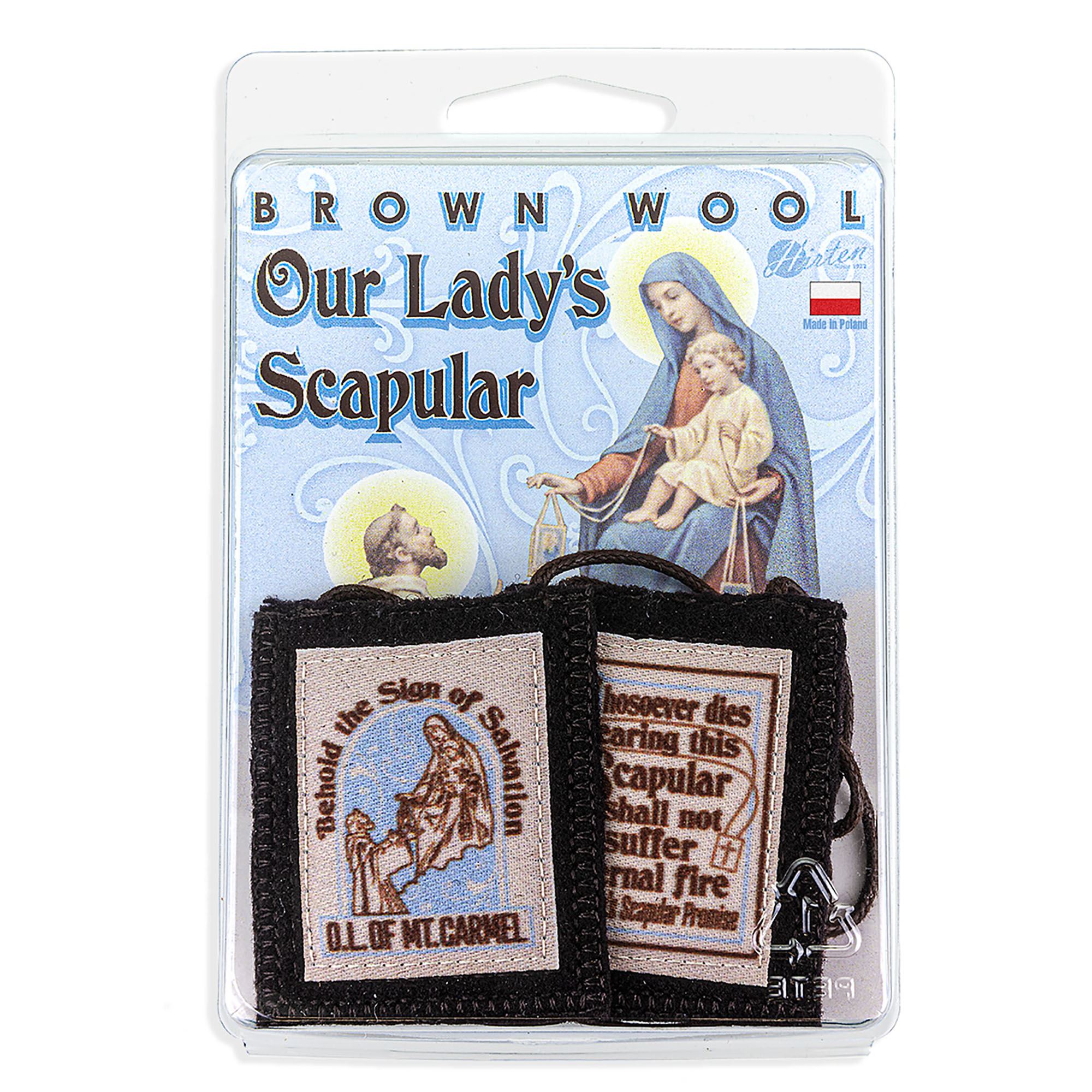 OUR LADY OF MT. CARMEL SOFT WOOL SCAPULAR | EWTN Religious Catalogue