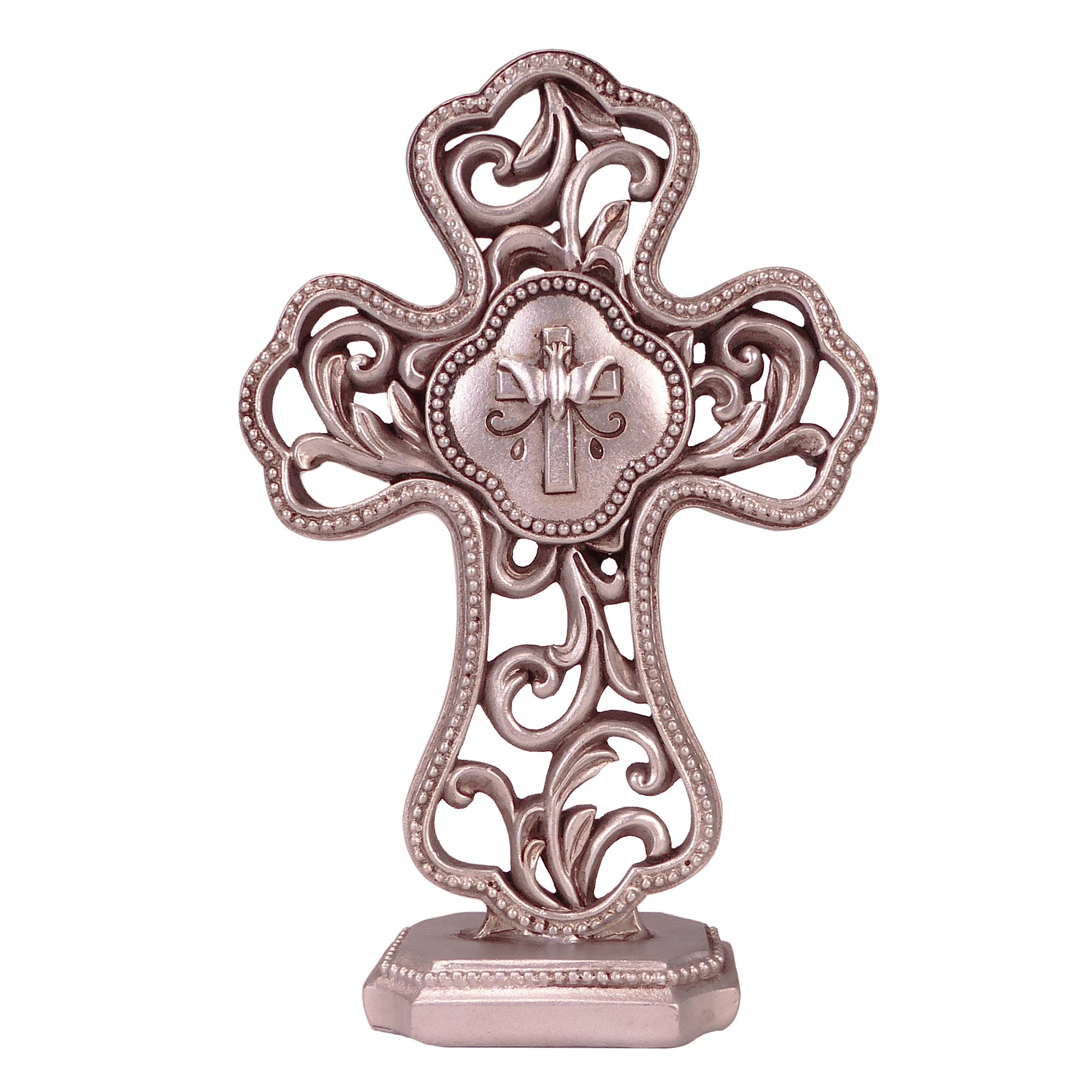 ANTIQUED FILIGREE STANDING CONFIRMATION CROSS | EWTN Religious Catalogue