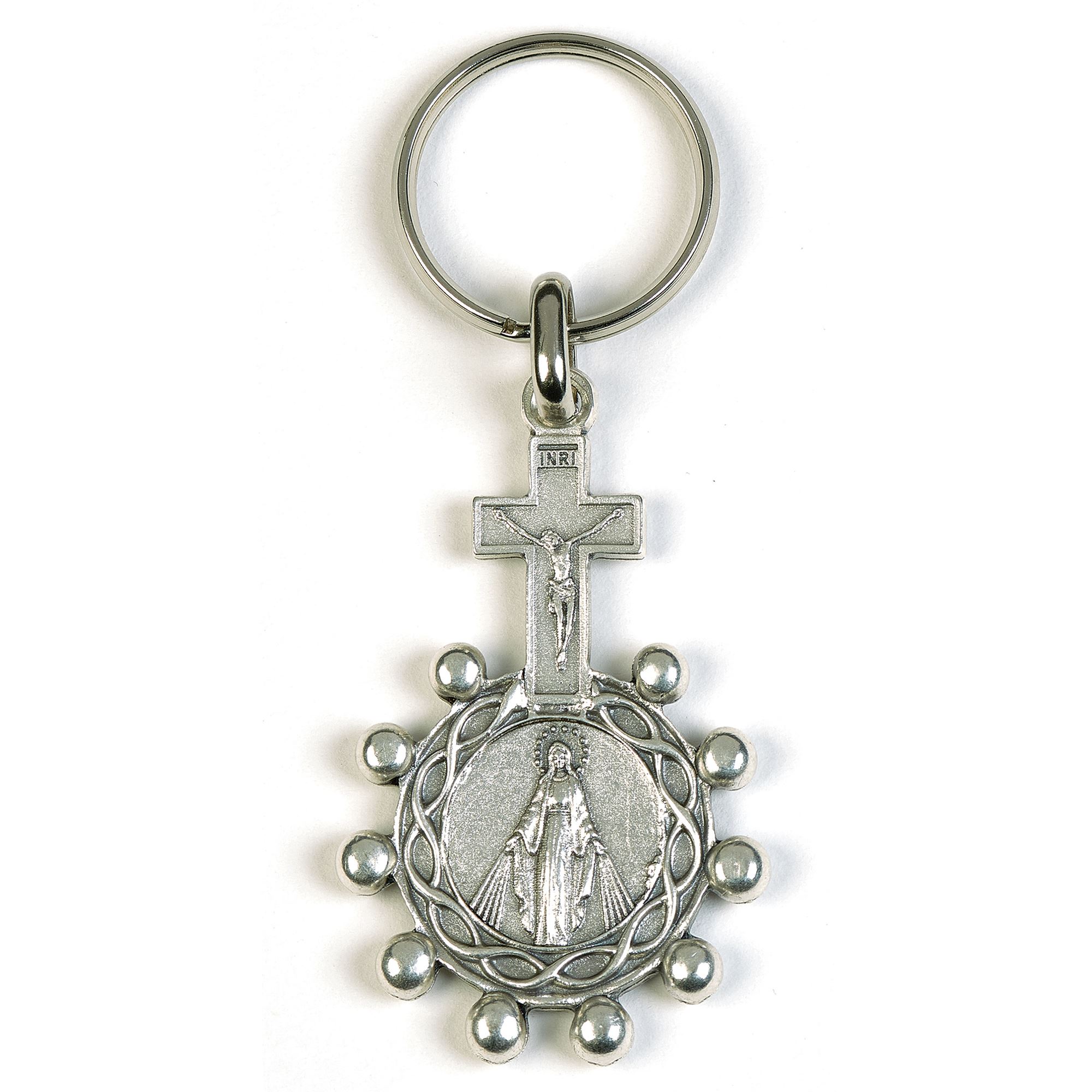 OUR LADY OF GRACE & ST. CHRISTOPHER ROSARY KEY CHAIN | EWTN Religious ...