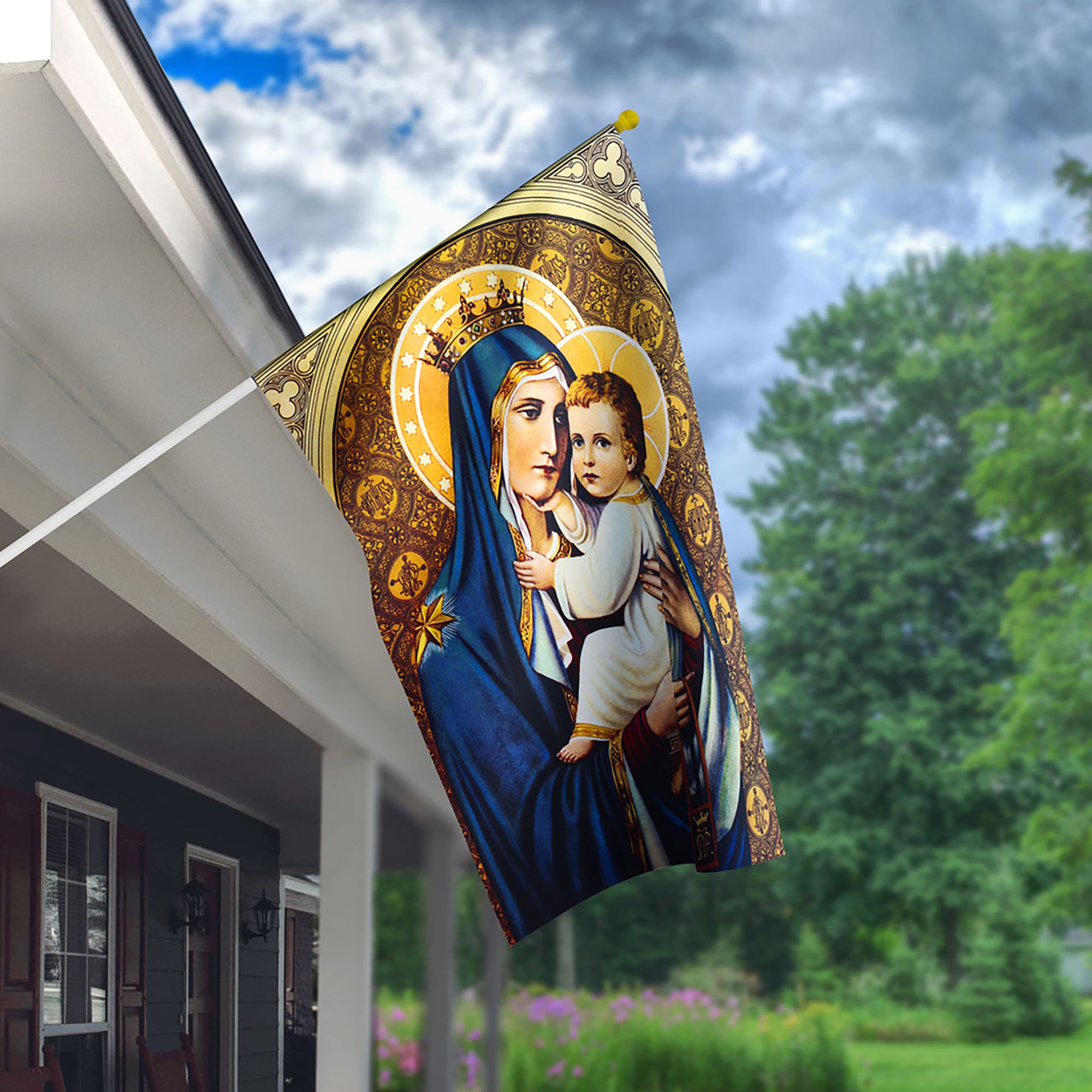 OUR LADY OF MT. CARMEL HOUSE FLAG | EWTN Religious Catalogue