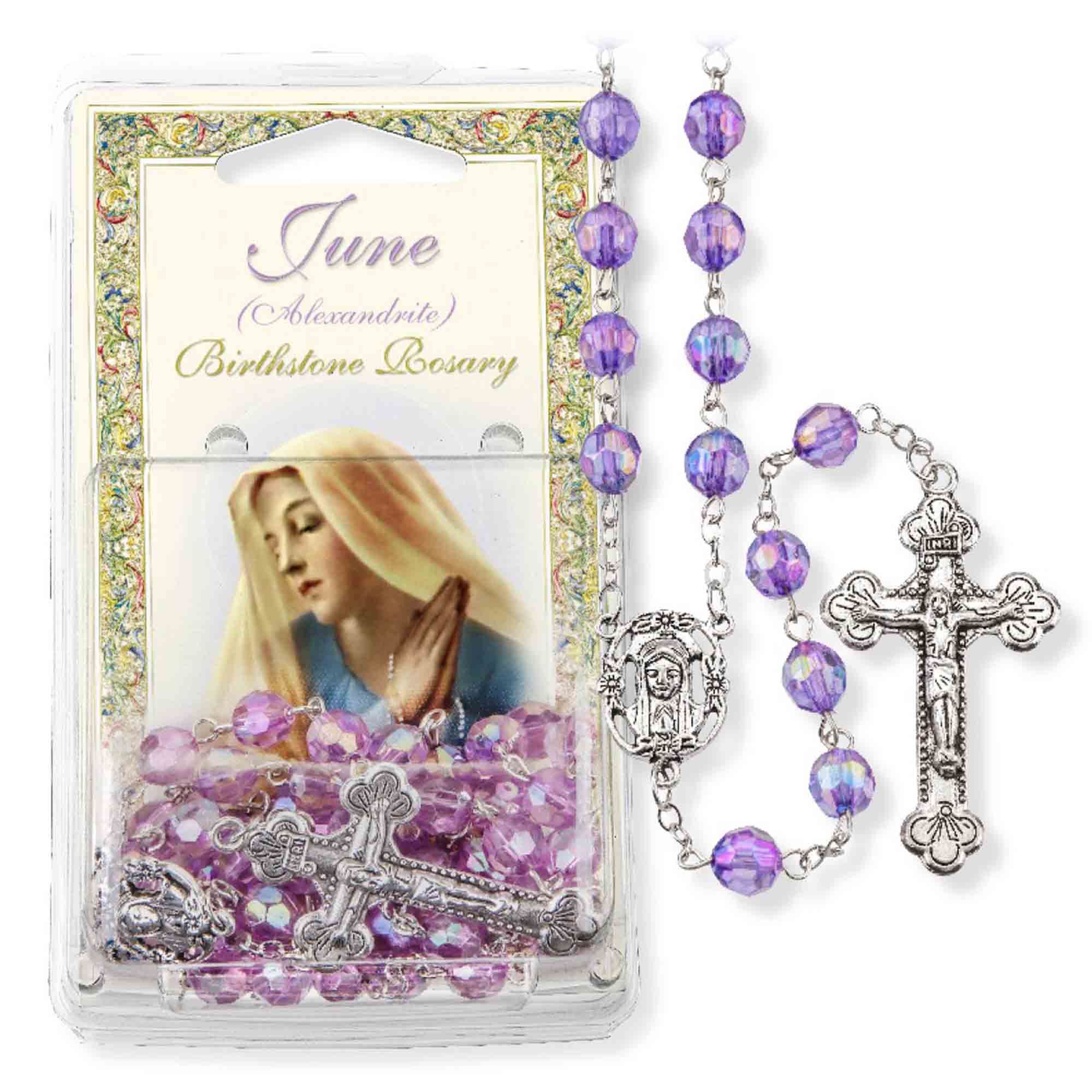 JUNE BIRTHSTONE ROSARY (ALEXANDRITE) | EWTN Religious Catalogue