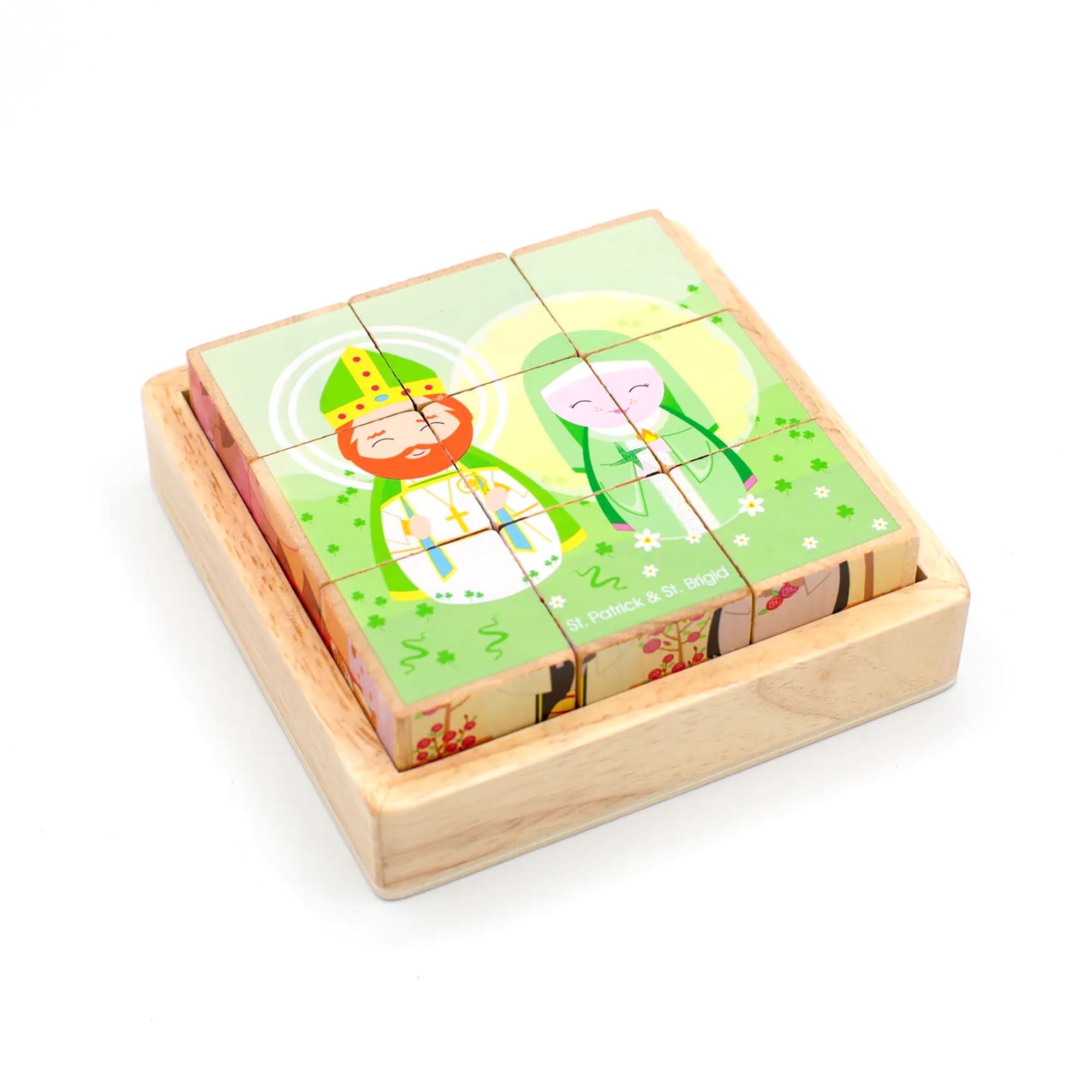 SAINT FRIENDS - 6 IN 1 - WOODEN BLOCK PUZZLE | EWTN Religious Catalogue