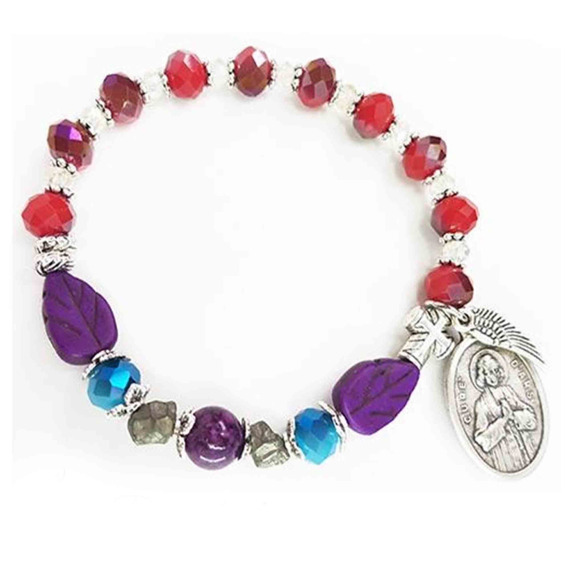 GENUINE GEMSTONE ST. JOHN VIANNEY (THE CURE OF ARS) - ROSARY BRACELET ...