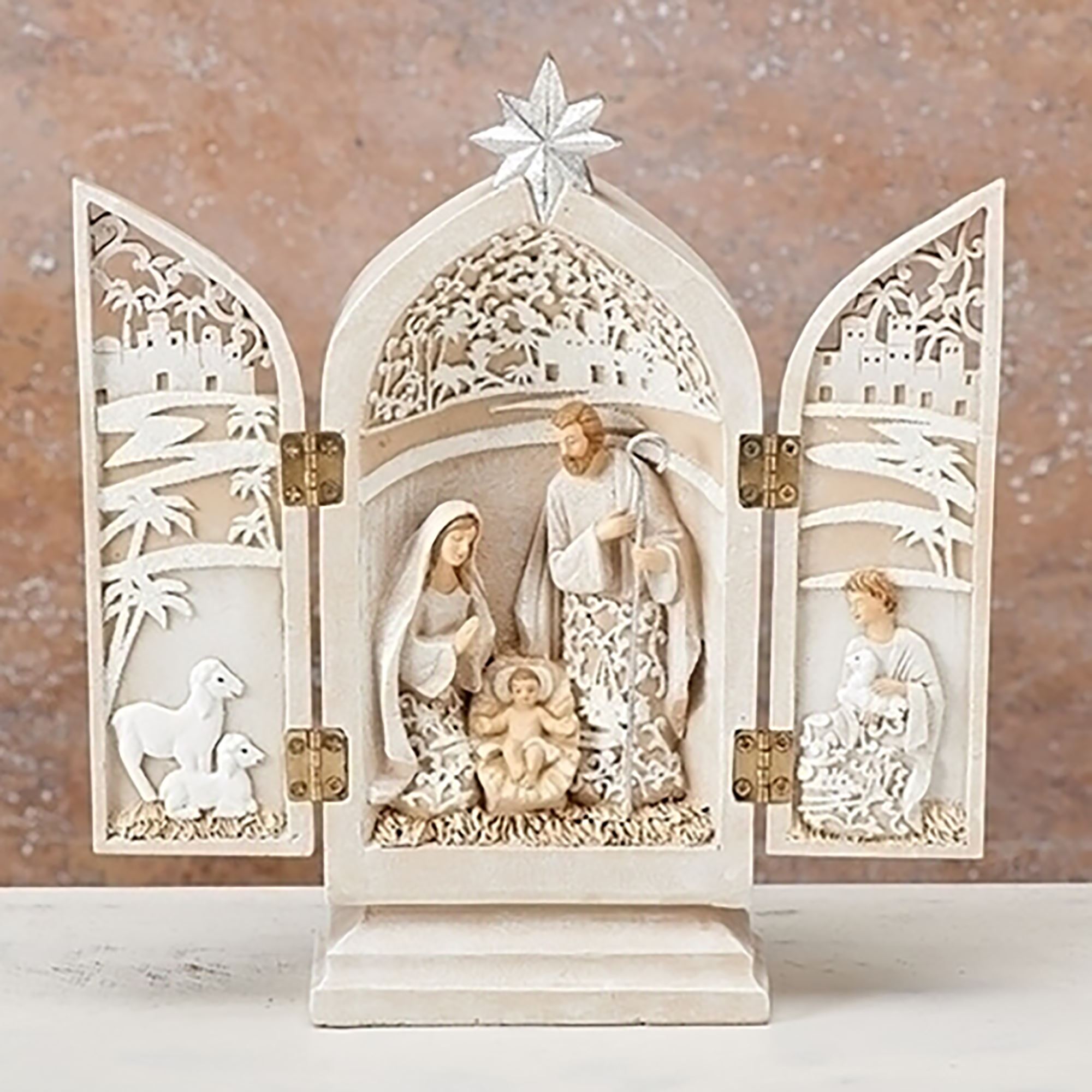 HOLY FAMILY TRIPTYCH - PAPER CUT DESIGN | EWTN Religious Catalogue