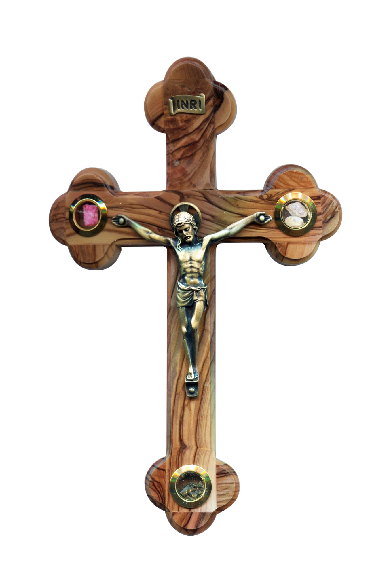 HOLY LAND OLIVE WOOD CRUCIFIX - WITH LEAVES, INCENSE AND STONES | EWTN ...