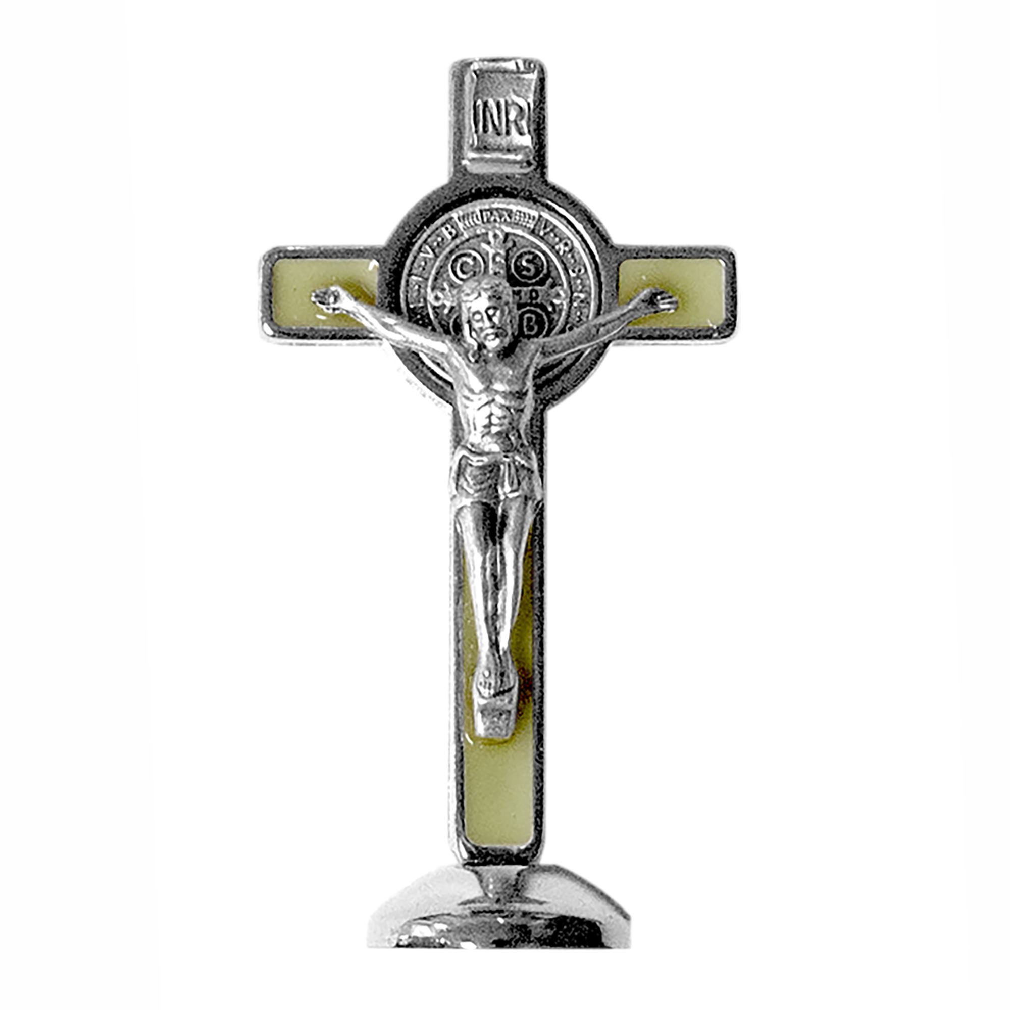 STANDING 3-INCH ST. BENEDICT CRUCIFIX - LUMINOUS | EWTN Religious Catalogue
