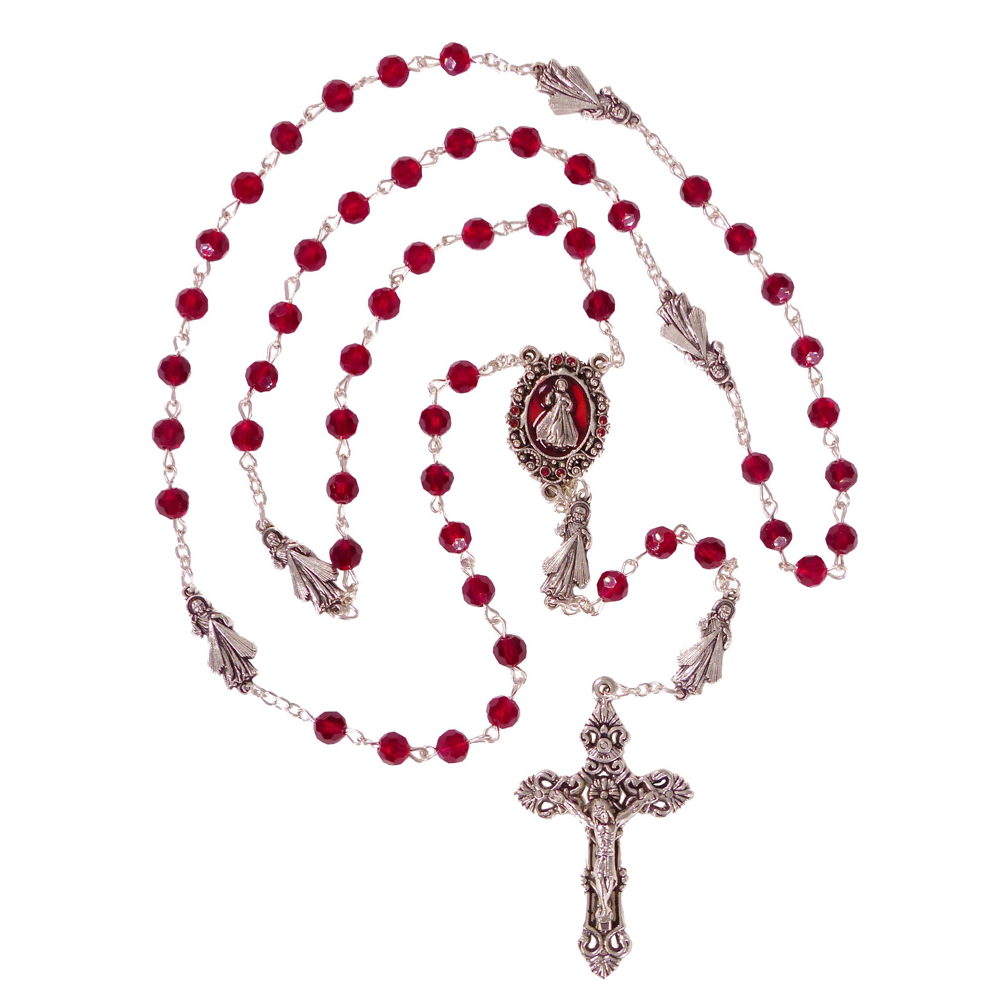 DIVINE MERCY ROSARY WITH RED ENAMELED CENTER | EWTN Religious Catalogue