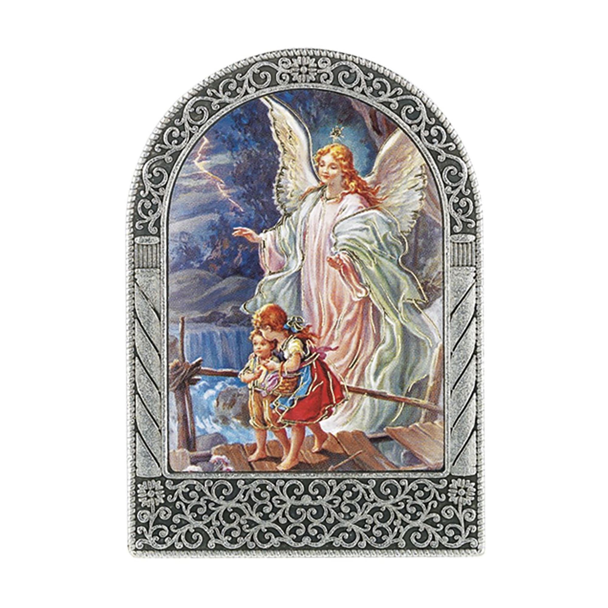 GUARDIAN ANGEL STANDING PLAQUE - 2 ¾” | EWTN Religious Catalogue
