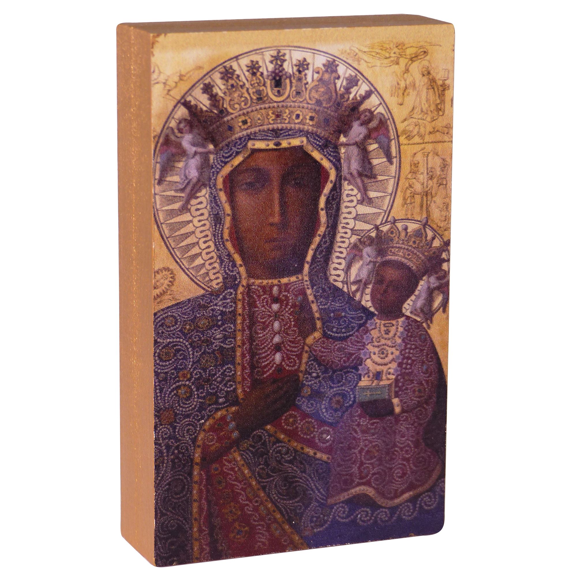 OUR LADY OF CZESTOCHOWA ICON BLOCK - 3 X 5 | EWTN Religious Catalogue