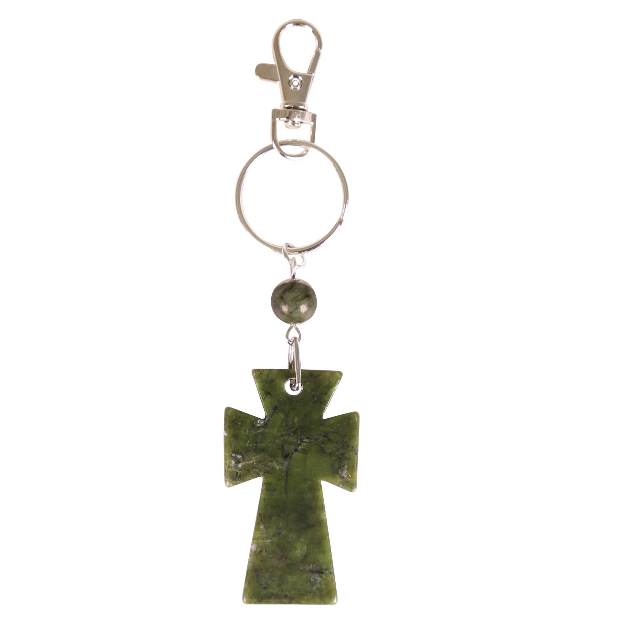 CONNEMARA MARBLE CROSS KEYRING | EWTN Religious Catalogue