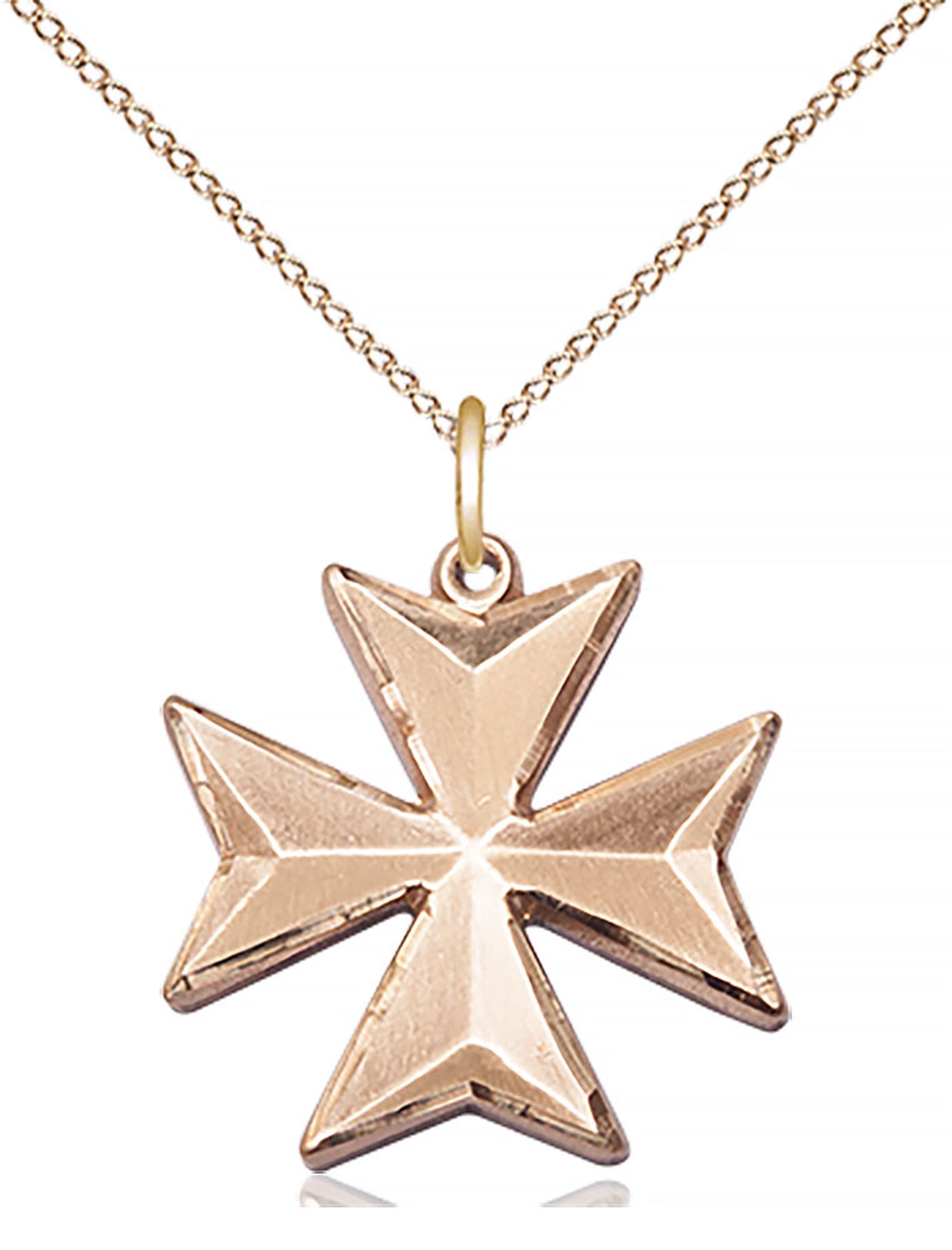14KT GOLD FILLED MALTESE CROSS PENDANT WITH CHAIN | EWTN Religious ...