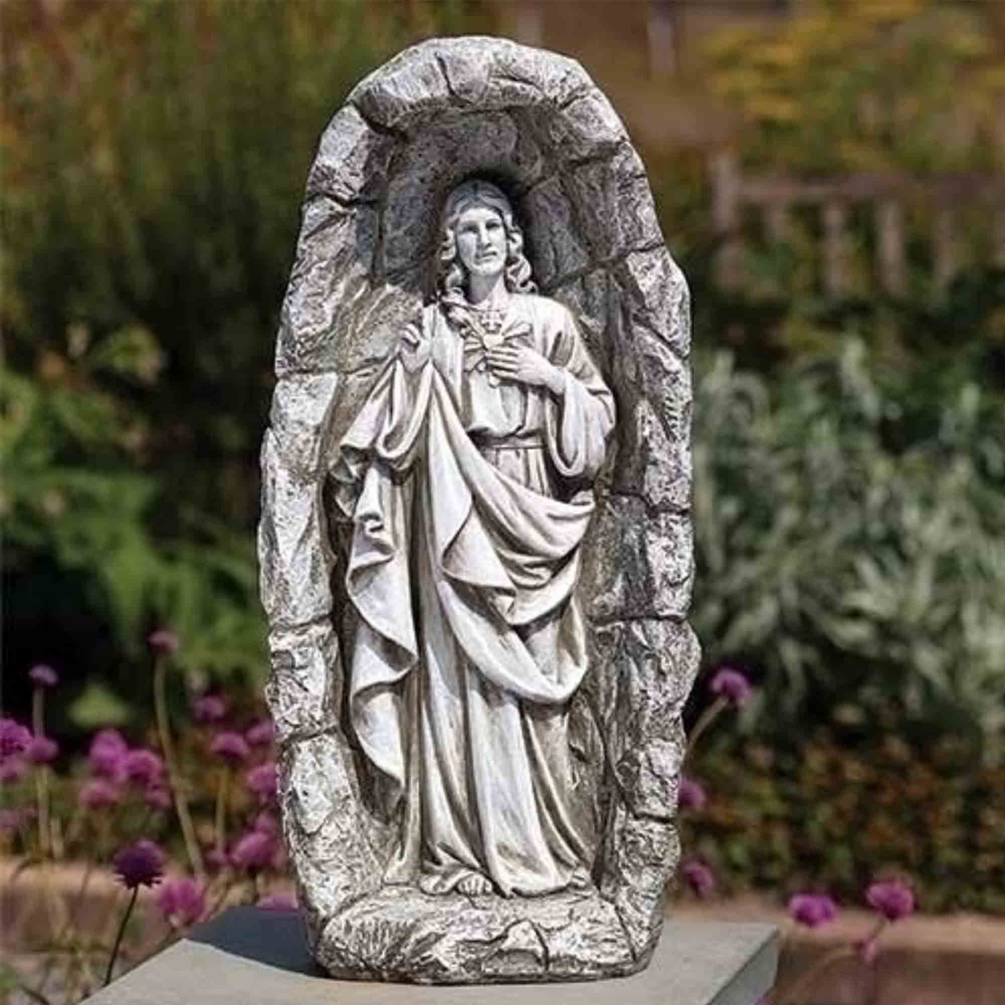 SACRED HEART OF JESUS - SOLAR LED GARDEN STATUE - 18 ¼” | EWTN ...