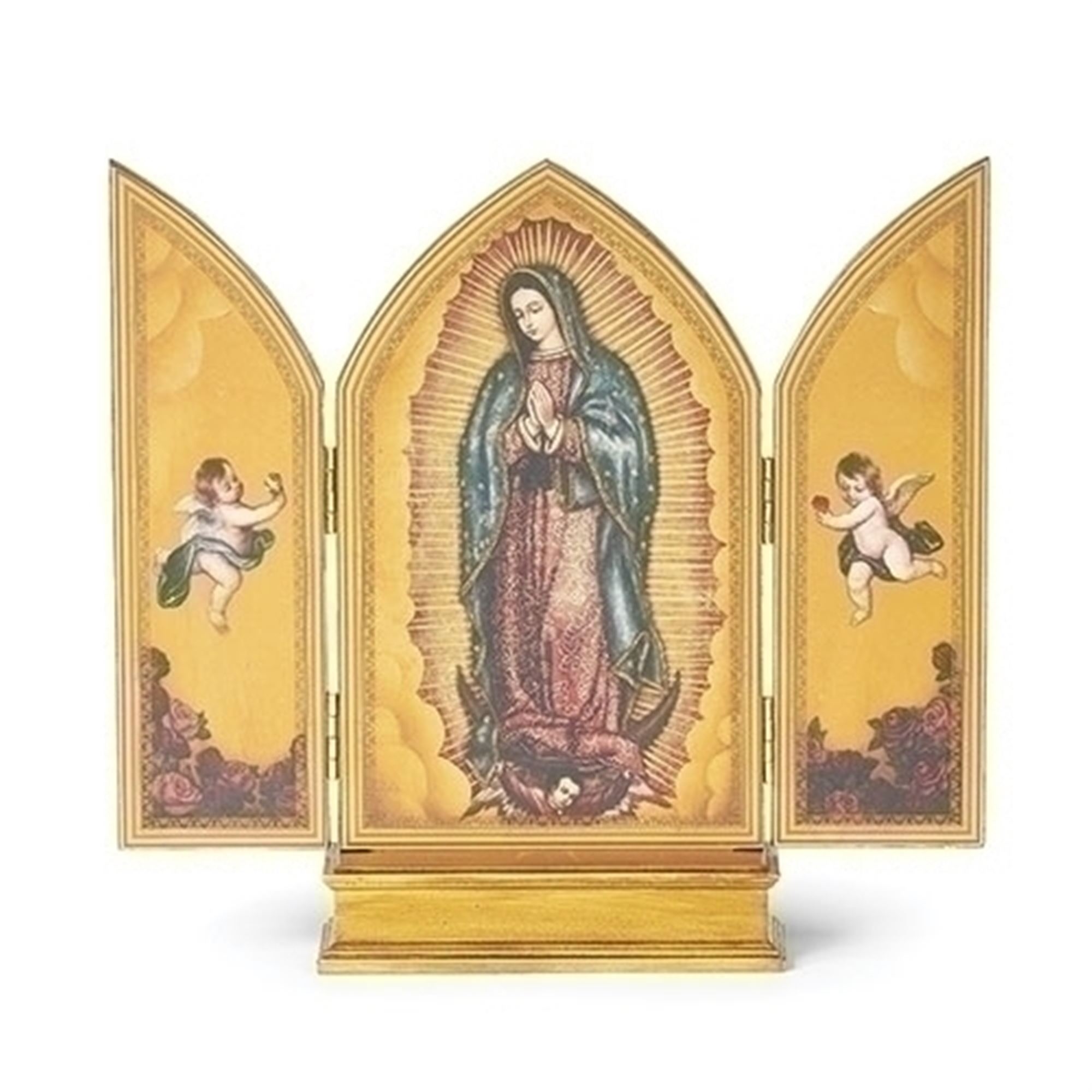 OUR LADY OF GUADALUPE TRIPTYCH - 10" | EWTN Religious Catalogue