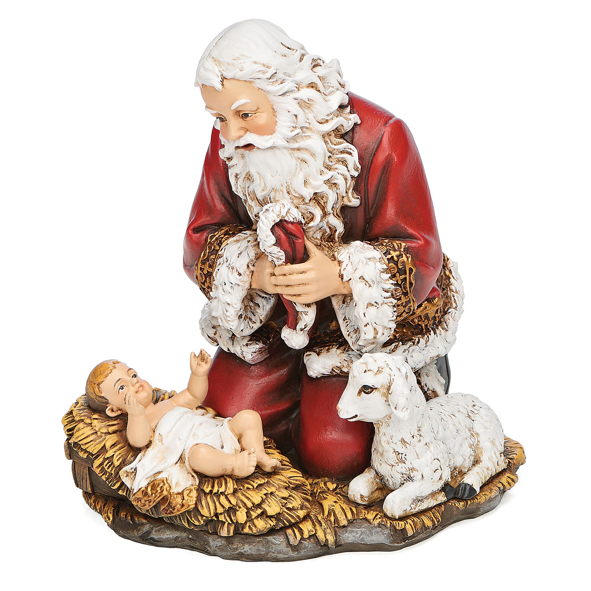 KNEELING SANTA STATUE - 5" | EWTN Religious Catalogue