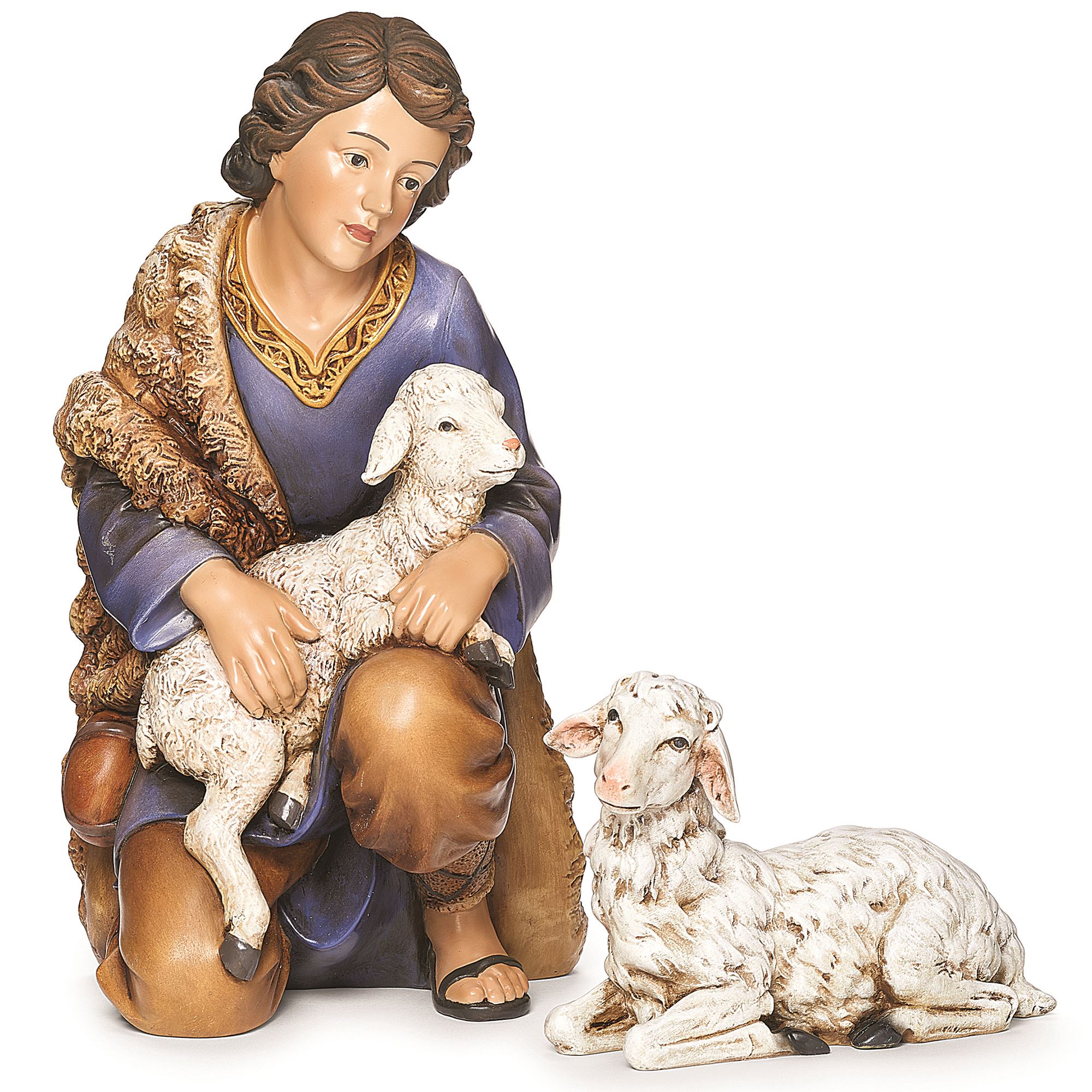 SHEPHERD AND LAMB FOR 19" NATIVITY SET | EWTN Religious Catalogue