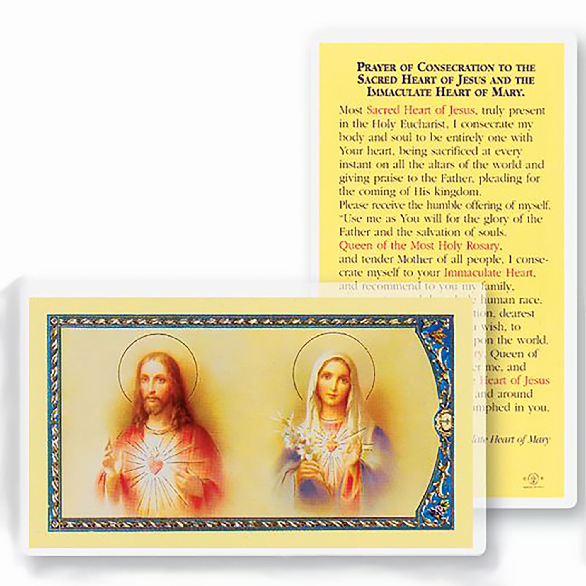 LAMINATED HOLY CARD - CONSECRATION PRAYER | EWTN Religious Catalogue