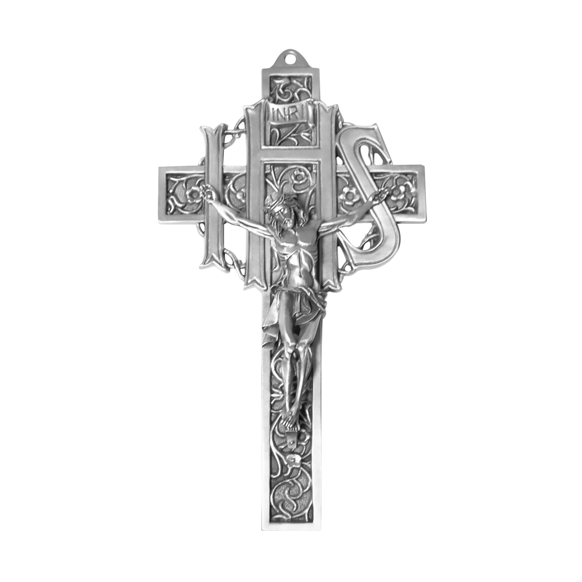 FILIGREE IHS CRUCIFIX - ANTIQUED SILVER | EWTN Religious Catalogue