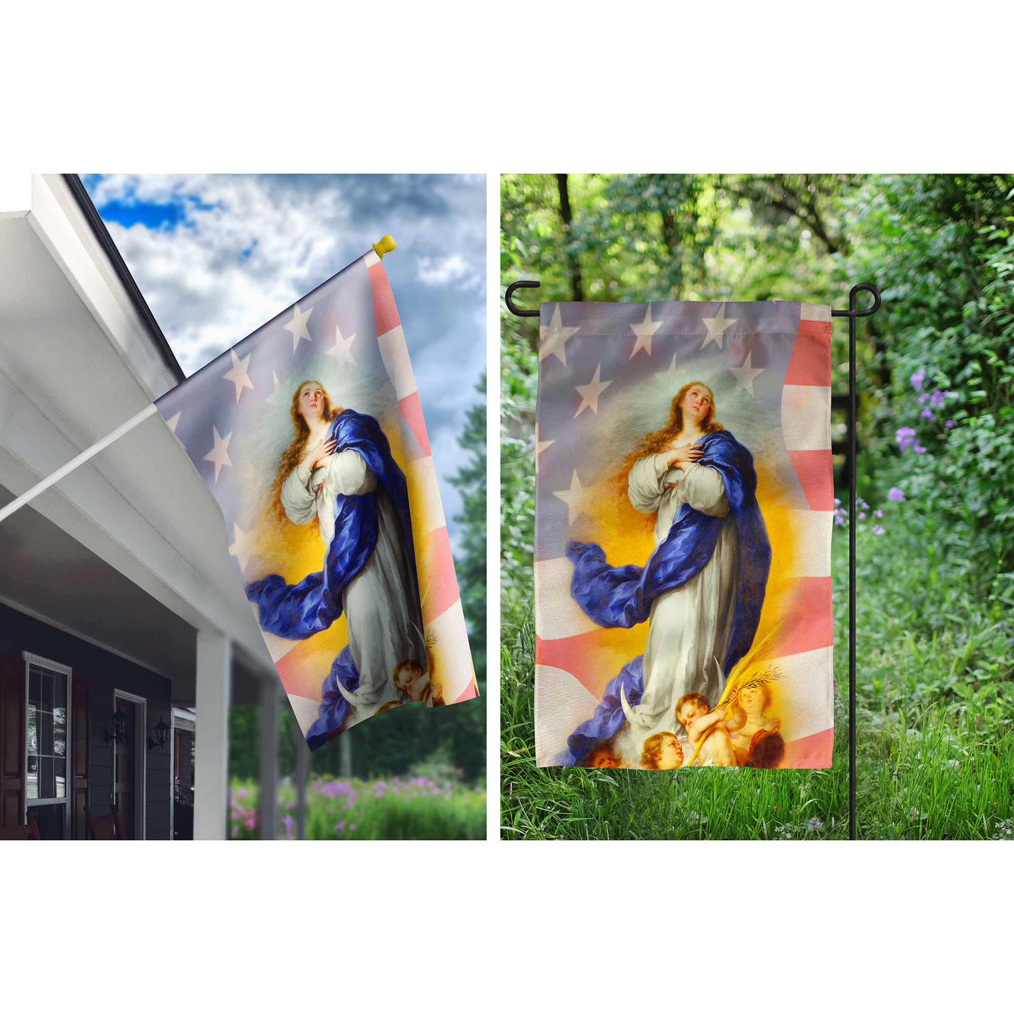 IMMACULATE CONCEPTION/AMERICAN FLAG SET | EWTN Religious Catalogue