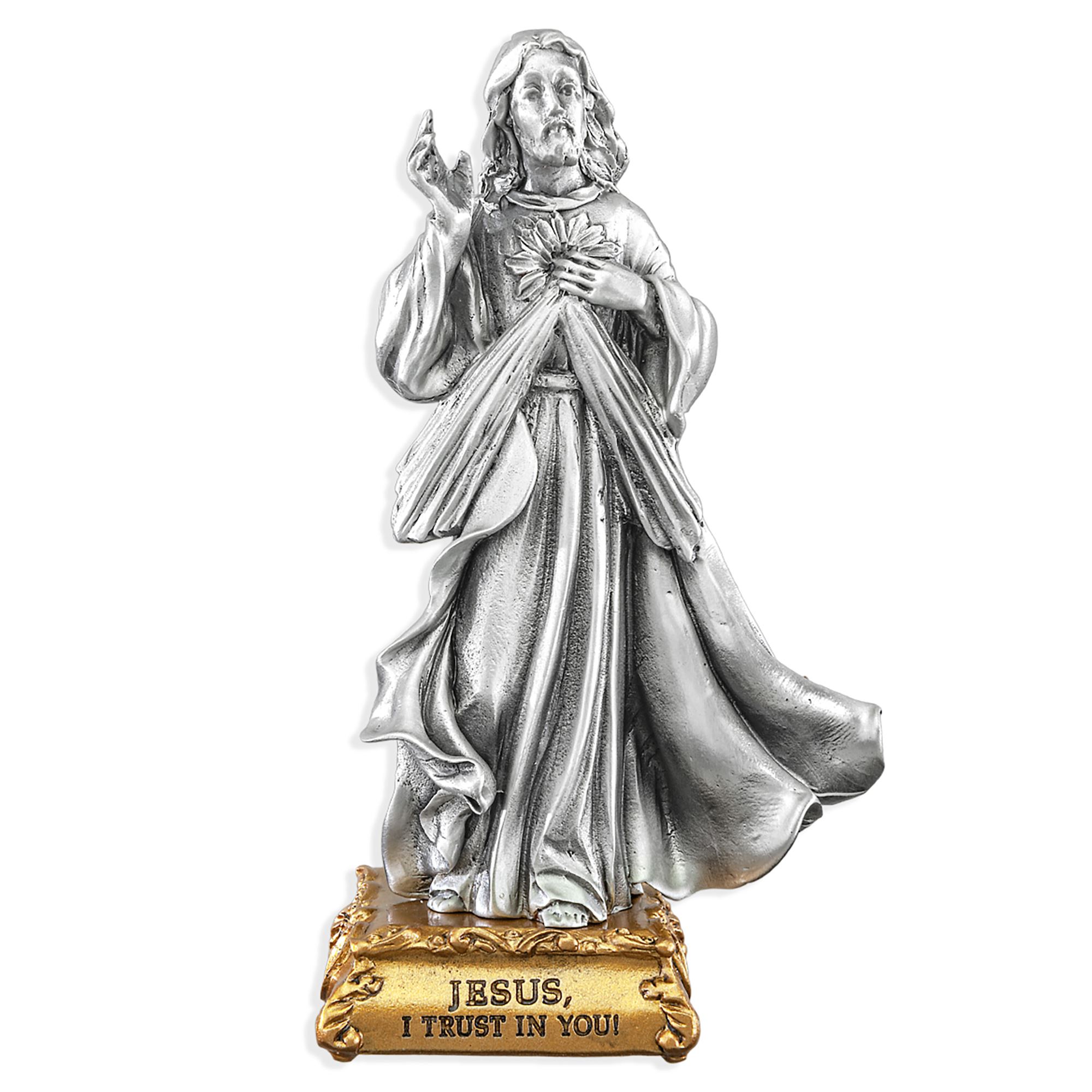 THE DIVINE MERCY FINE PEWTER STATUE | EWTN Religious Catalogue