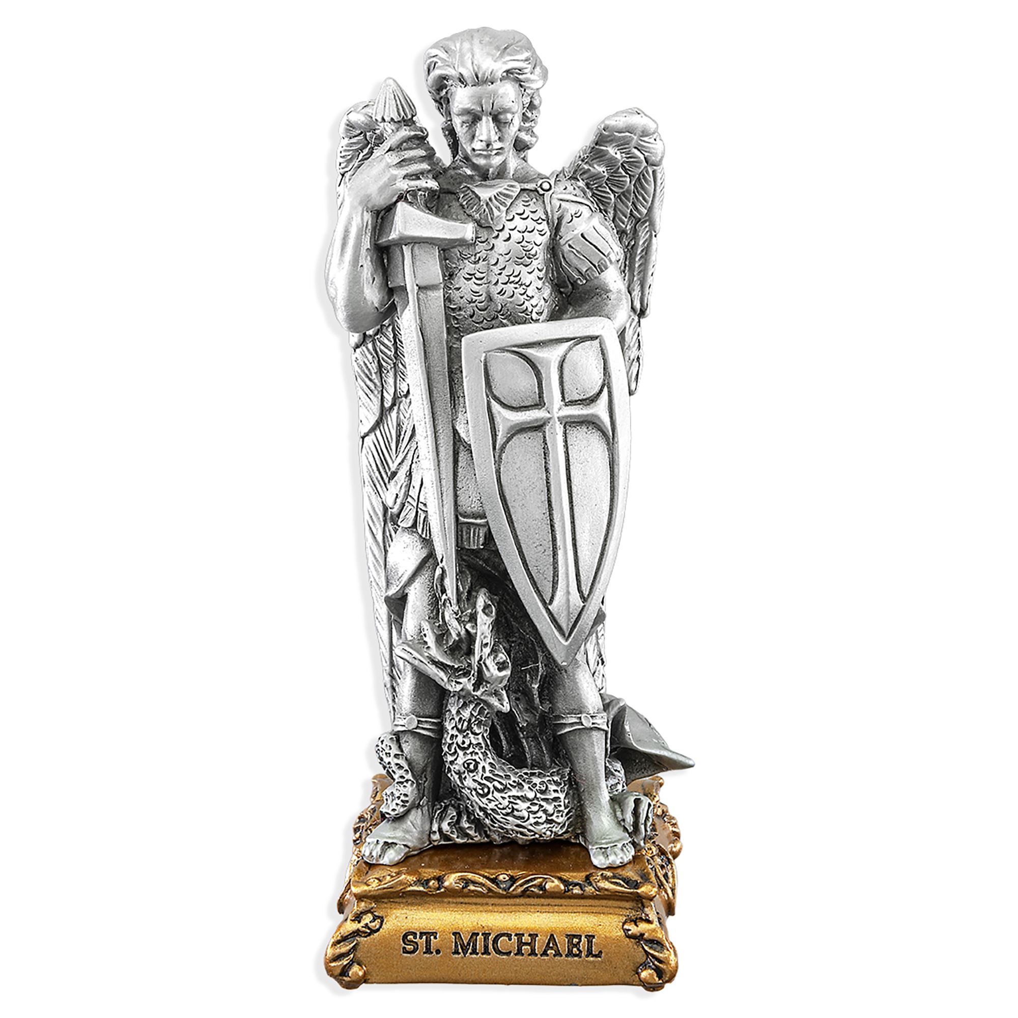 ST. MICHAEL DEFENDER OF DIVINE GLORY FINE PEWTER STATUE | EWTN ...