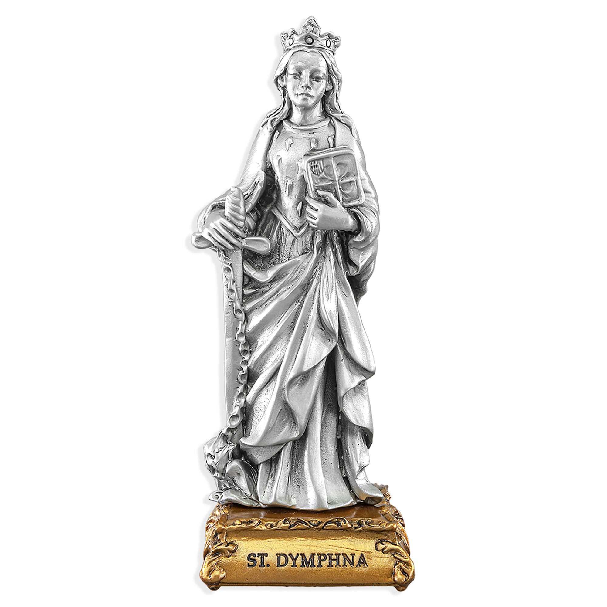 ST. DYMPHNA FINE PEWTER STATUE | EWTN Religious Catalogue