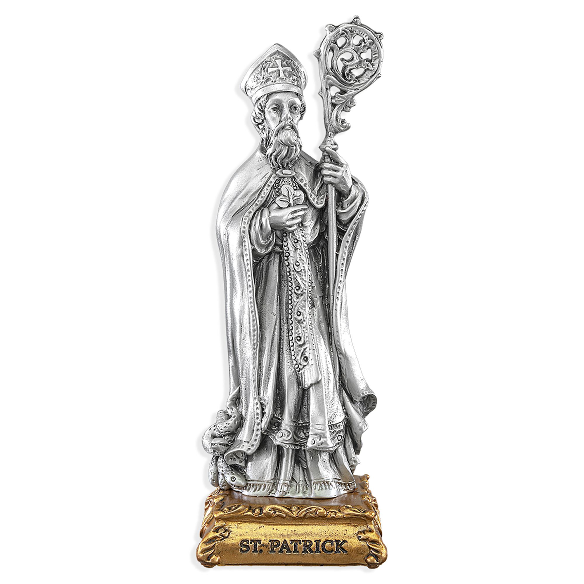 ST. PATRICK FINE PEWTER STATUE | EWTN Religious Catalogue