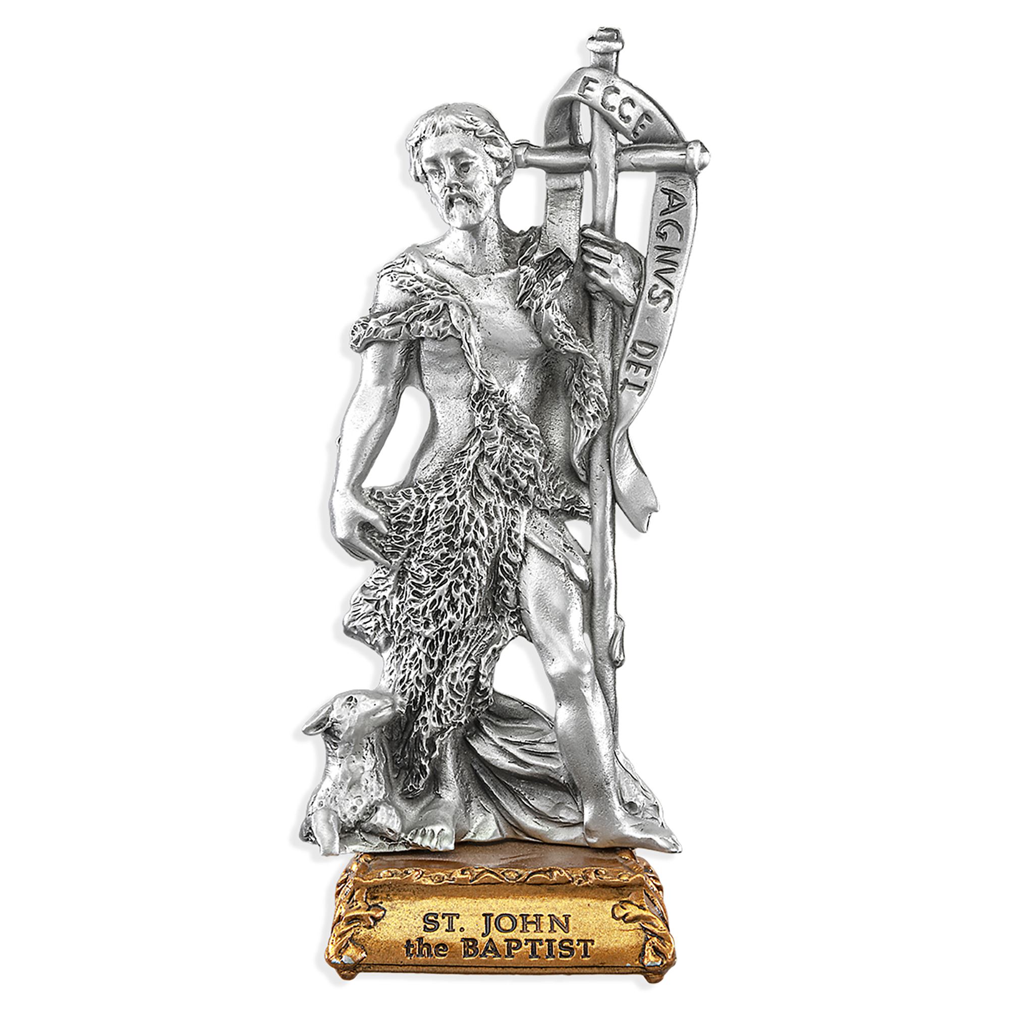 ST. JOHN THE BAPTIST FINE PEWTER STATUE | EWTN Religious Catalogue