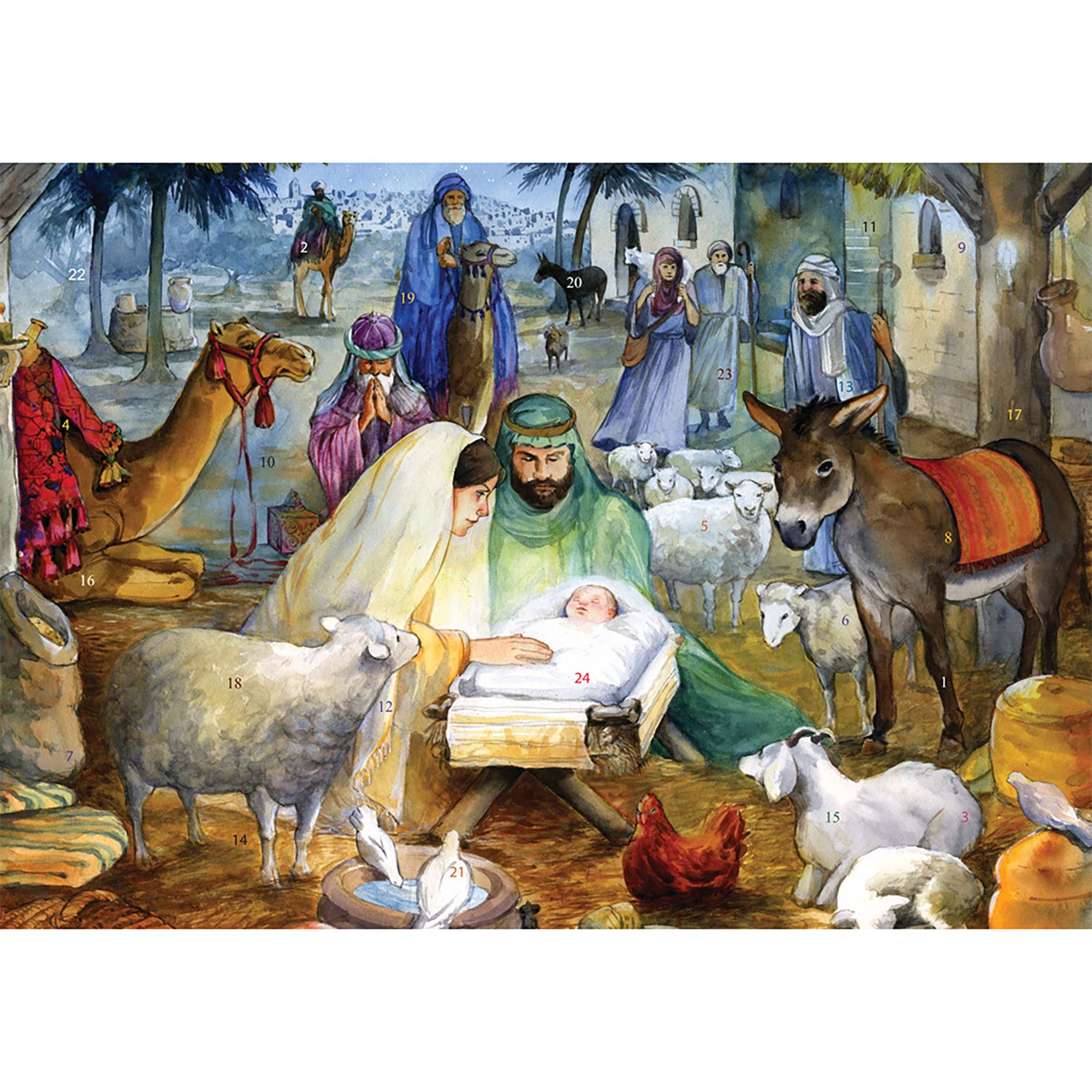 NEWBORN CHRIST CHILD - ADVENT CALENDAR (11 3/4" X 8 1/4") | EWTN ...