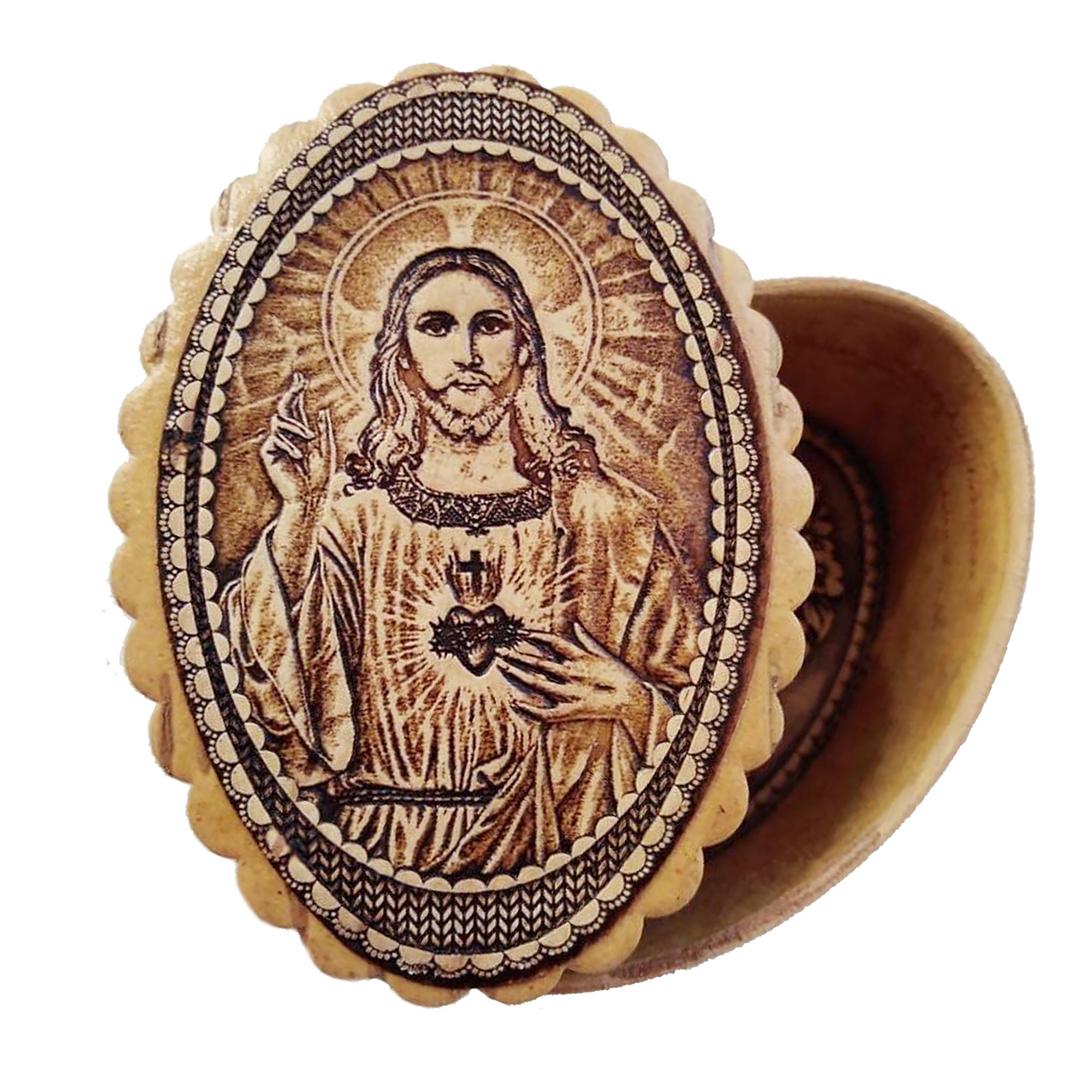 SACRED HEART OF JESUS BIRCH KEEPSAKE BOX | EWTN Religious Catalogue