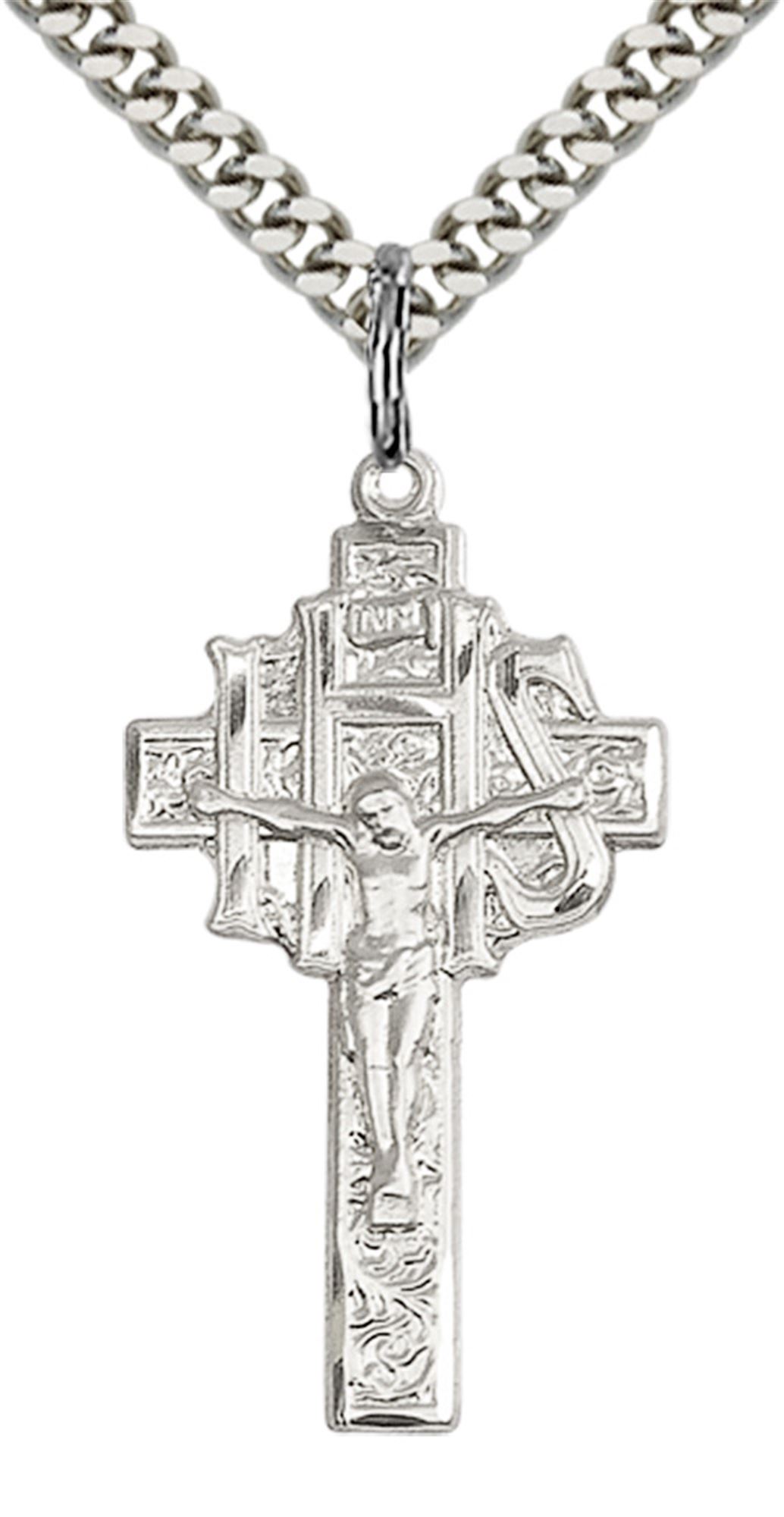 STERLING SILVER CRUCIFIX-IHS PENDANT WITH CHAIN | EWTN Religious Catalogue
