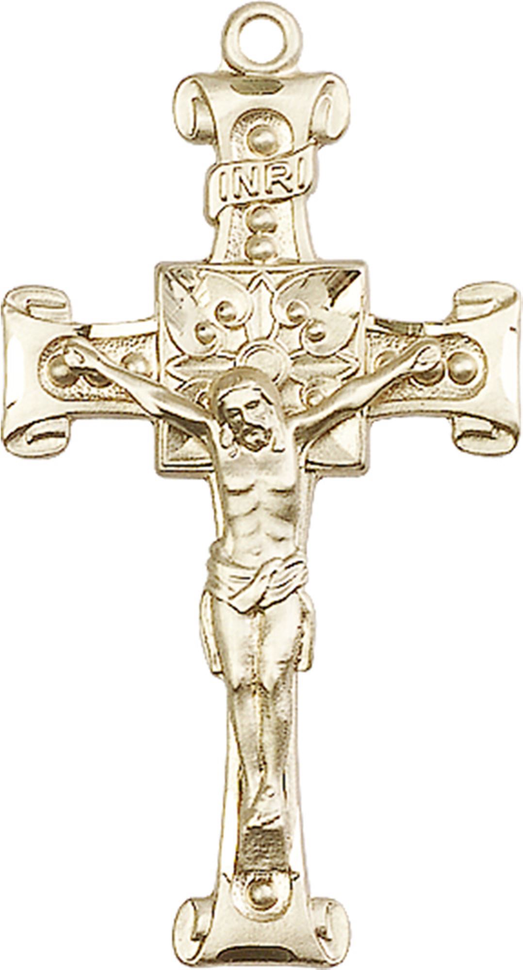 14KT GOLD CRUCIFIX MEDAL - 1 3/4" x 7/8" | EWTN Religious Catalogue