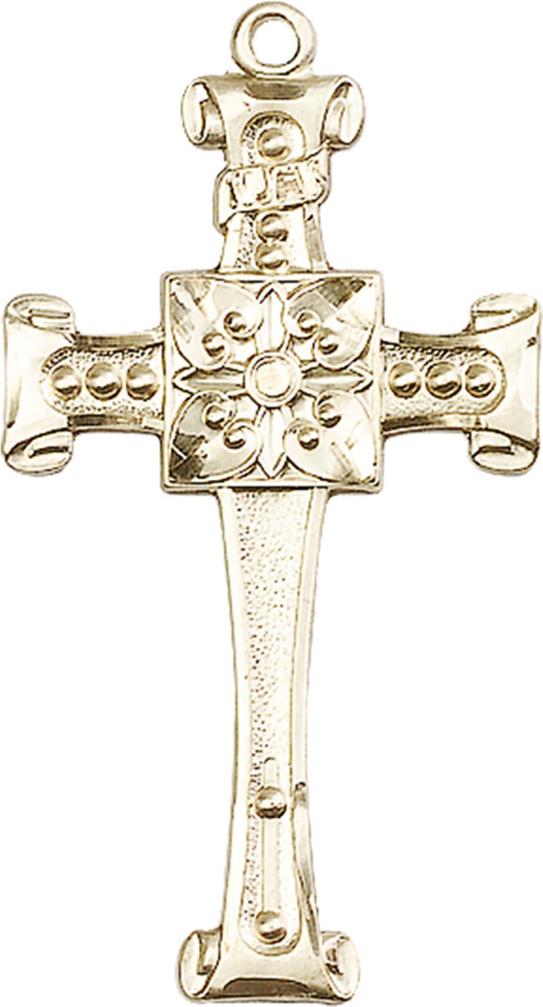 14KT GOLD CROSS MEDAL - 1 3/4" x 7/8" | EWTN Religious Catalogue