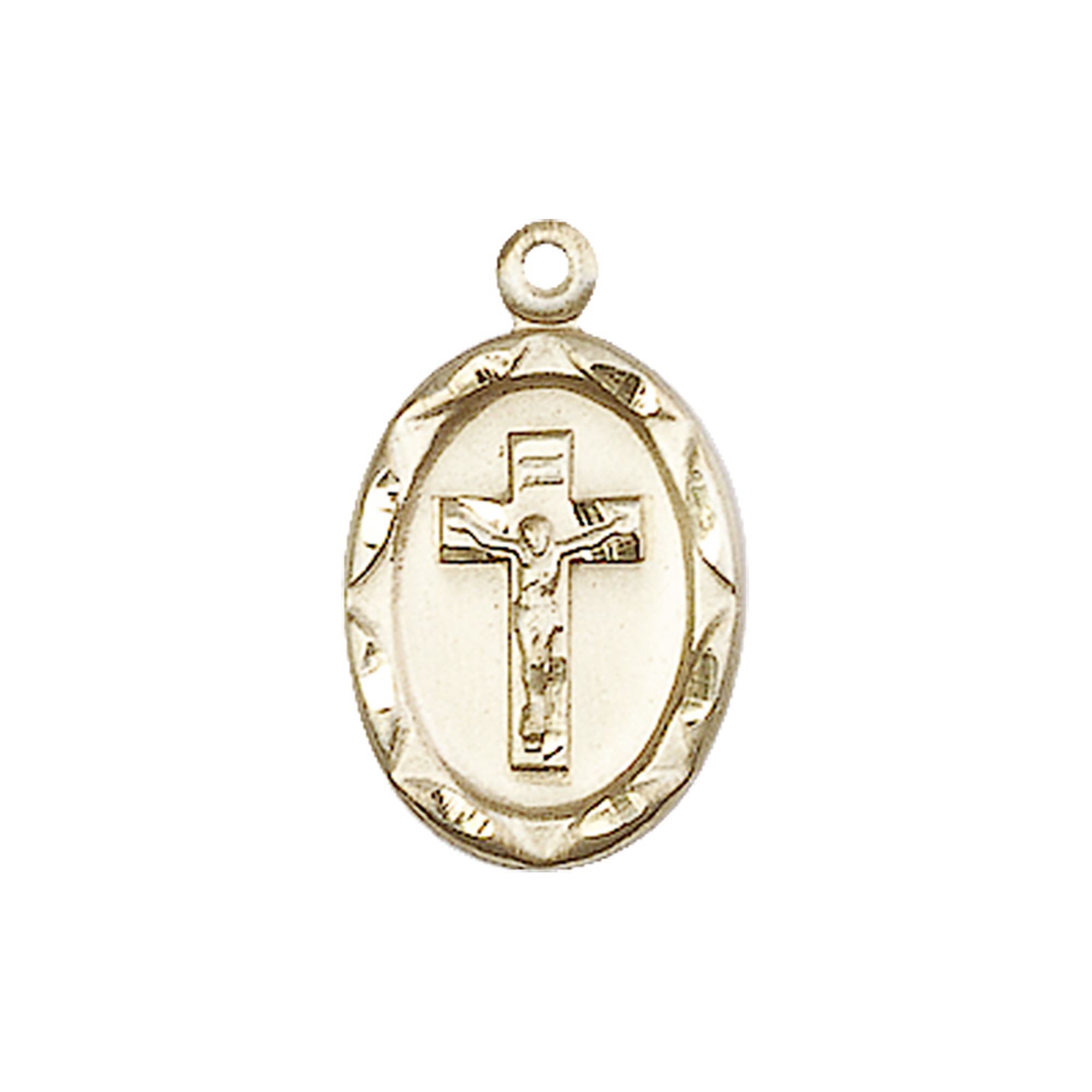 14KT GOLD CRUCIFIX MEDAL - 3/4" x 3/8" | EWTN Religious Catalogue