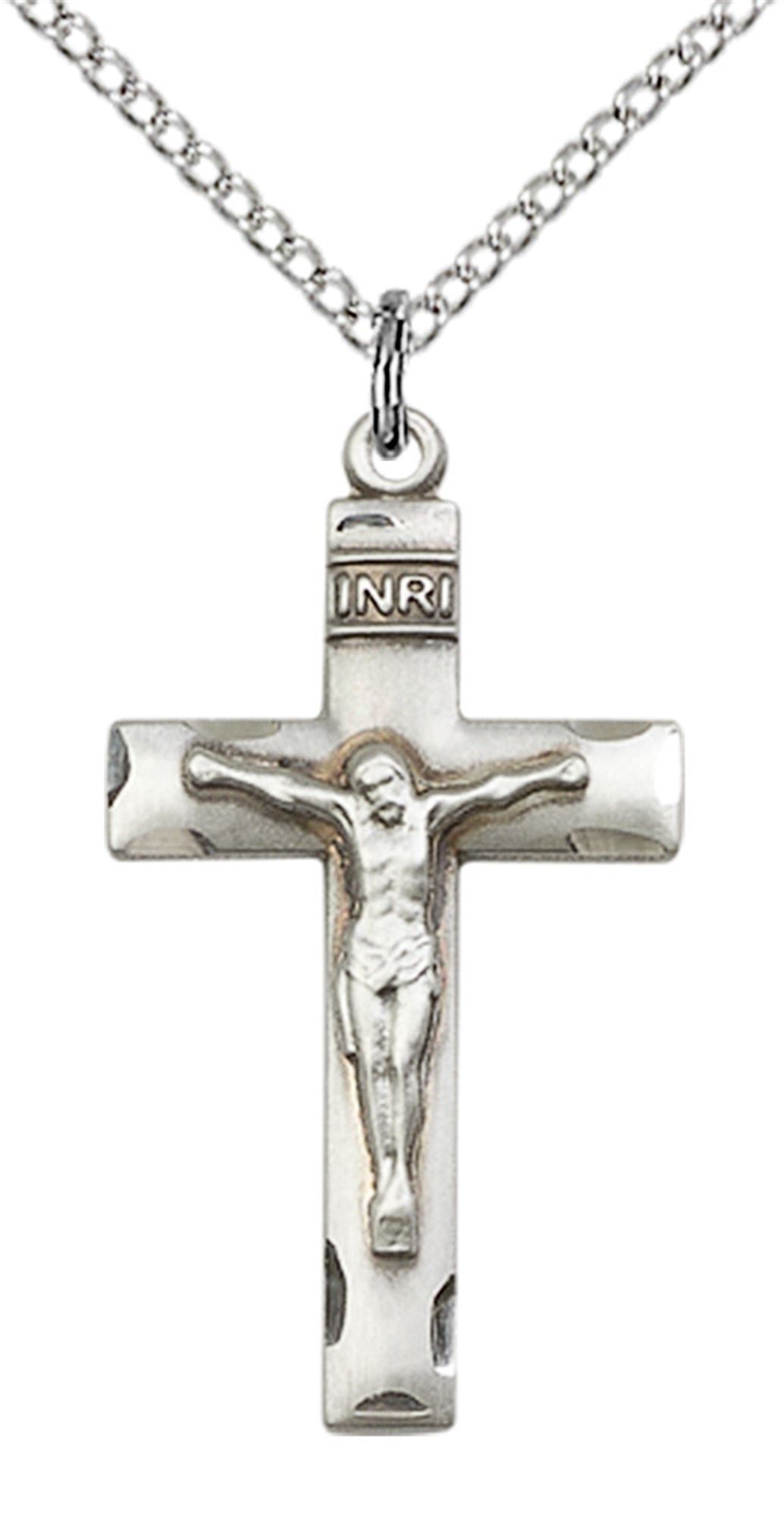 STERLING SILVER CRUCIFIX PENDANT WITH CHAIN - 1 1/8" x 5/8" | EWTN ...