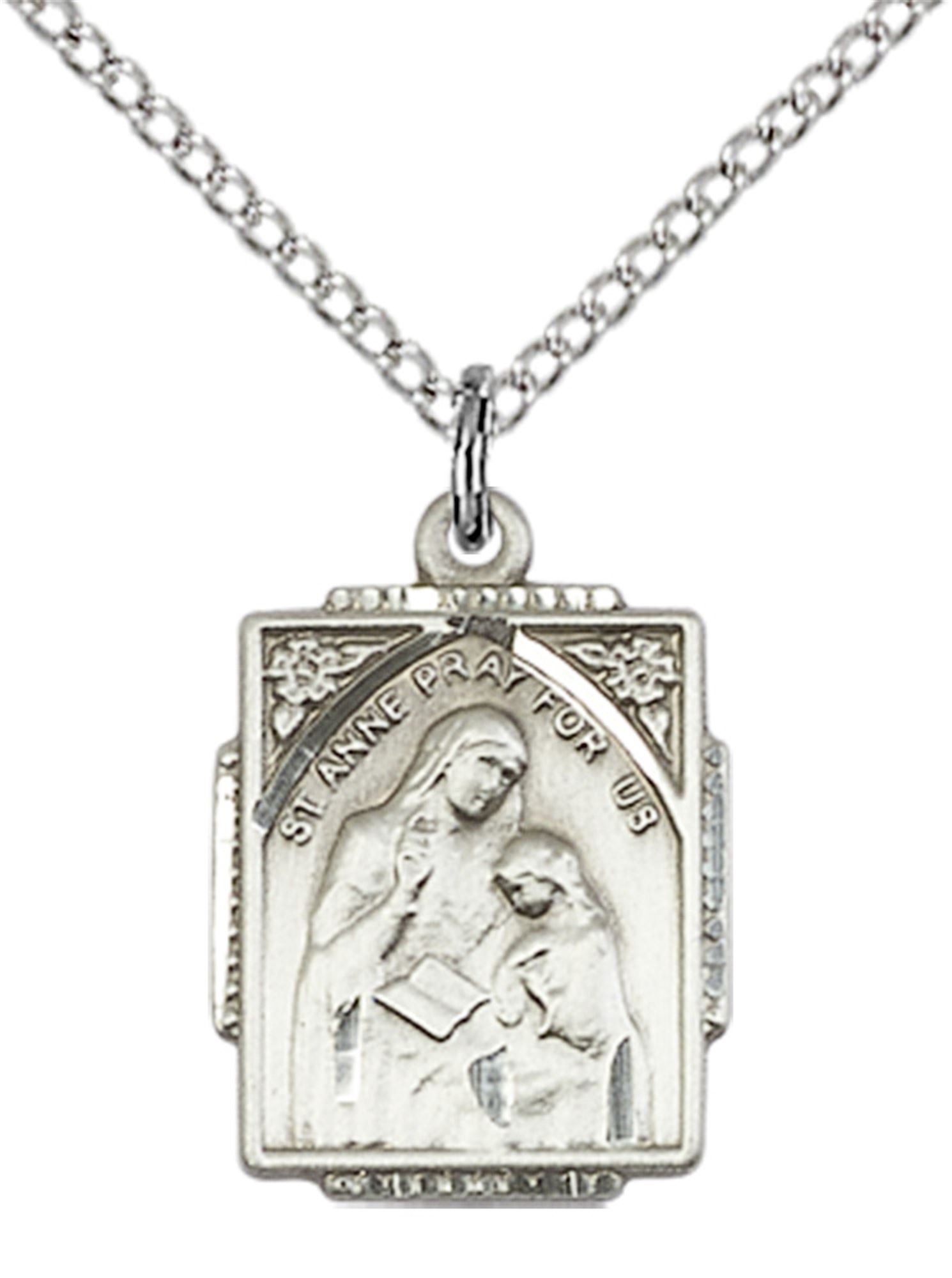 STERLING SILVER ST ANNE PENDANT WITH CHAIN | EWTN Religious Catalogue