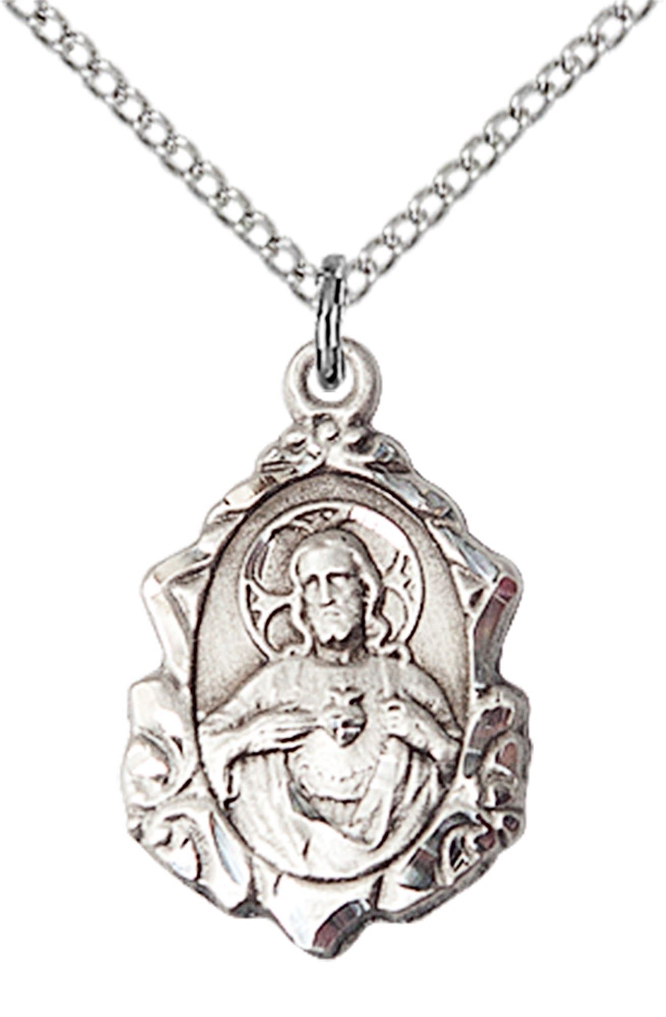 STERLING SILVER SCAPULAR PENDANT WITH CHAIN - 3/4" x 1/2" | EWTN ...