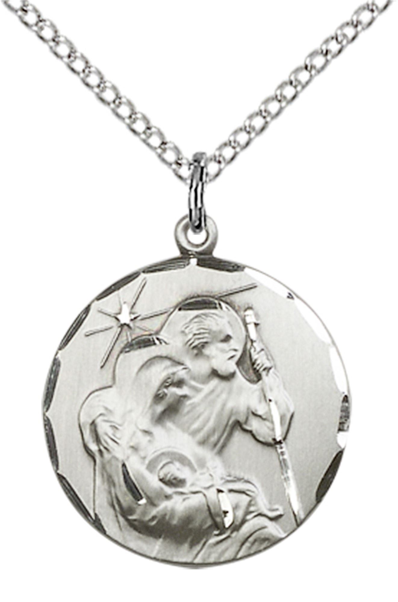 STERLING SILVER HOLY FAMILY PENDANT WITH CHAIN - 3/4" x 5/8" | EWTN ...