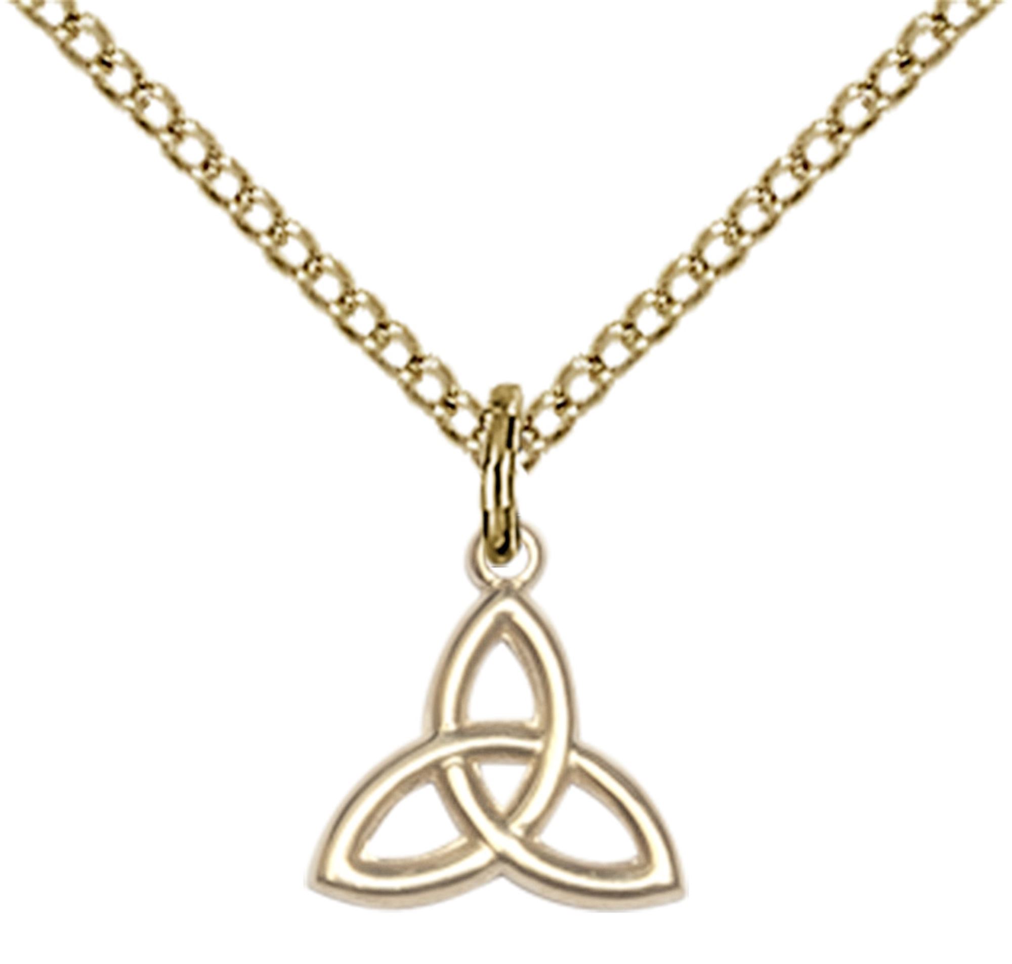 14KT GOLD FILLED TRINITY IRISH KNOT PENDANT WITH CHAIN | EWTN Religious ...