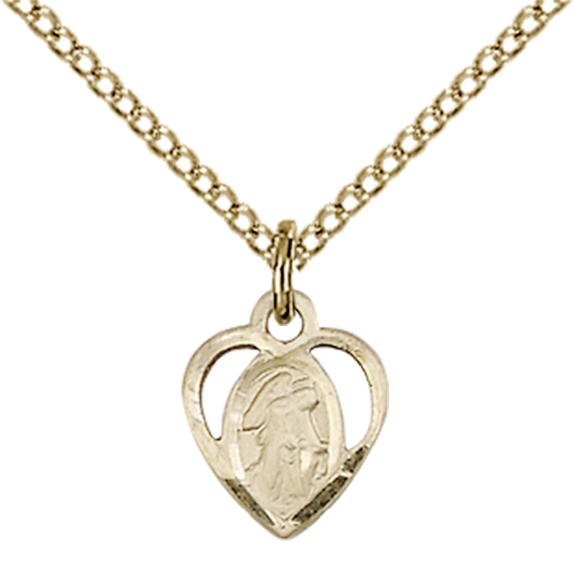 14KT GOLD FILLED GUARDIAN ANGEL PENDANT WITH CHAIN - 3/8" x 1/4" | EWTN ...