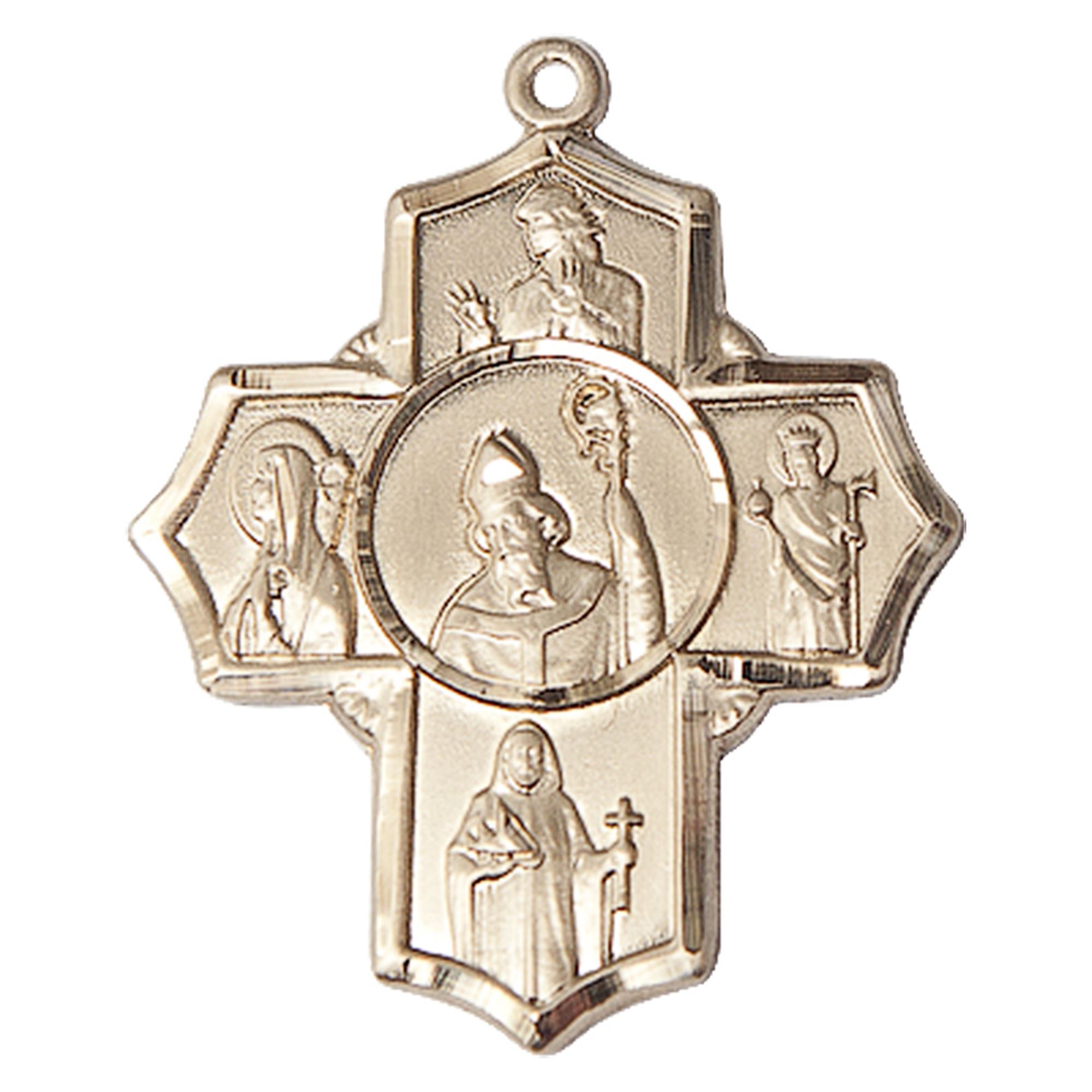 14KT GOLD IRISH 5-WAY MEDAL | EWTN Religious Catalogue